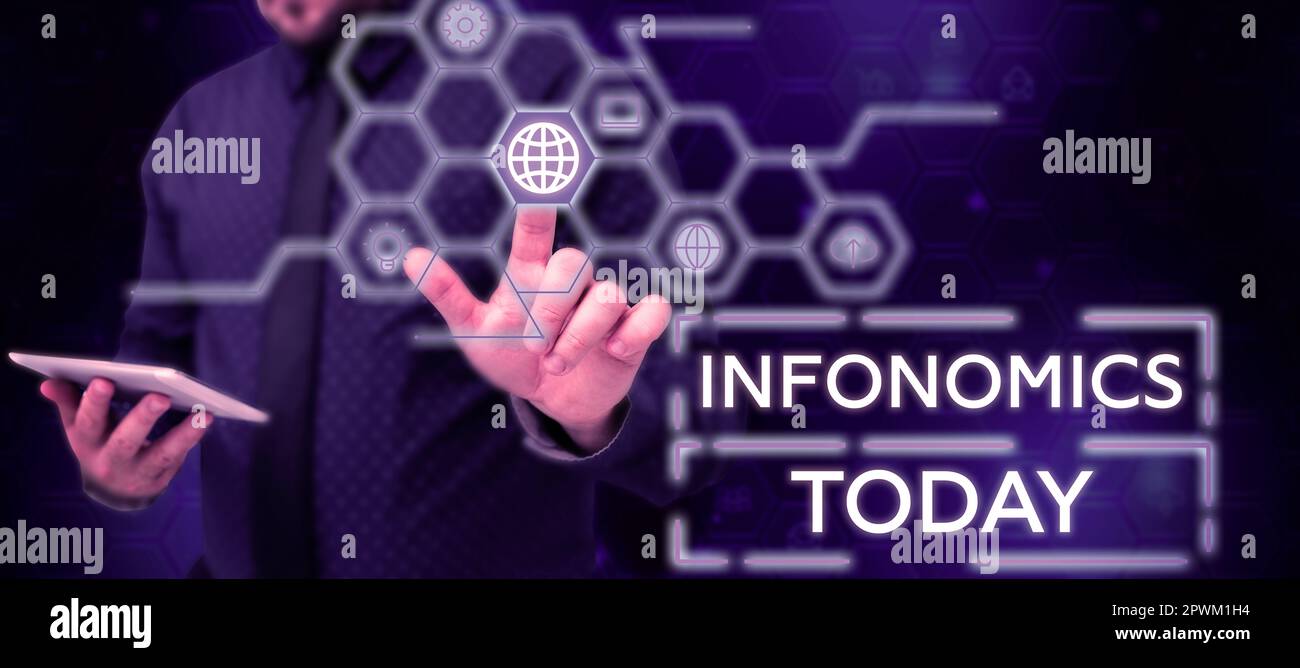 Conceptual caption Infonomics, Conceptual photo visual image used to ...