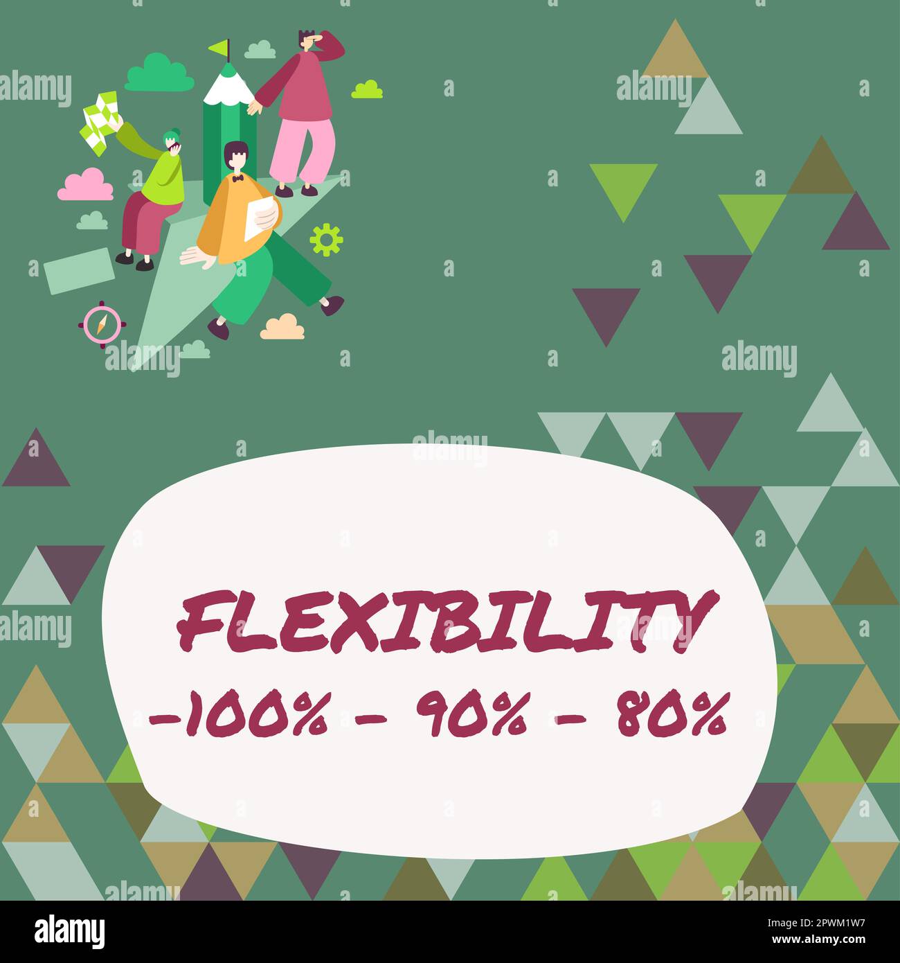 Handwriting text Flexibility 100 90 80 , Business idea How much ...
