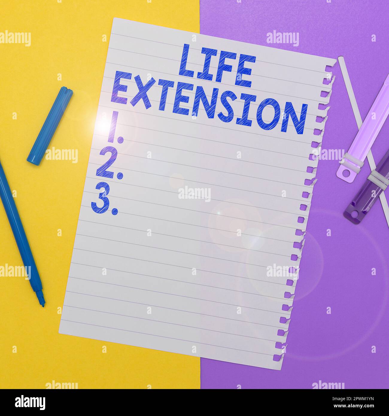 Sign displaying Life Extension, Conceptual photo able to continue ...