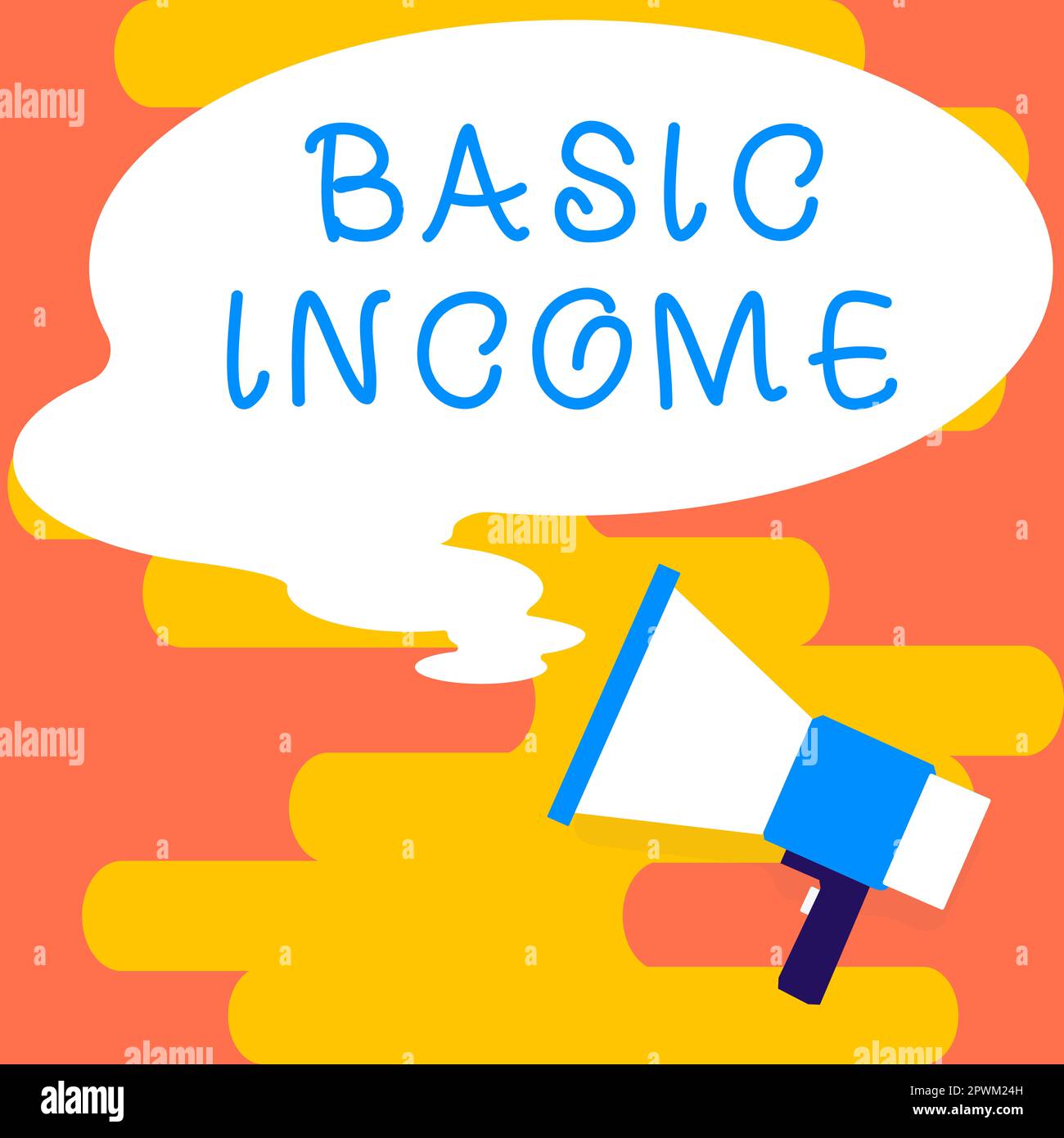 Conceptual caption Basic Income, Business overview periodic cash ...