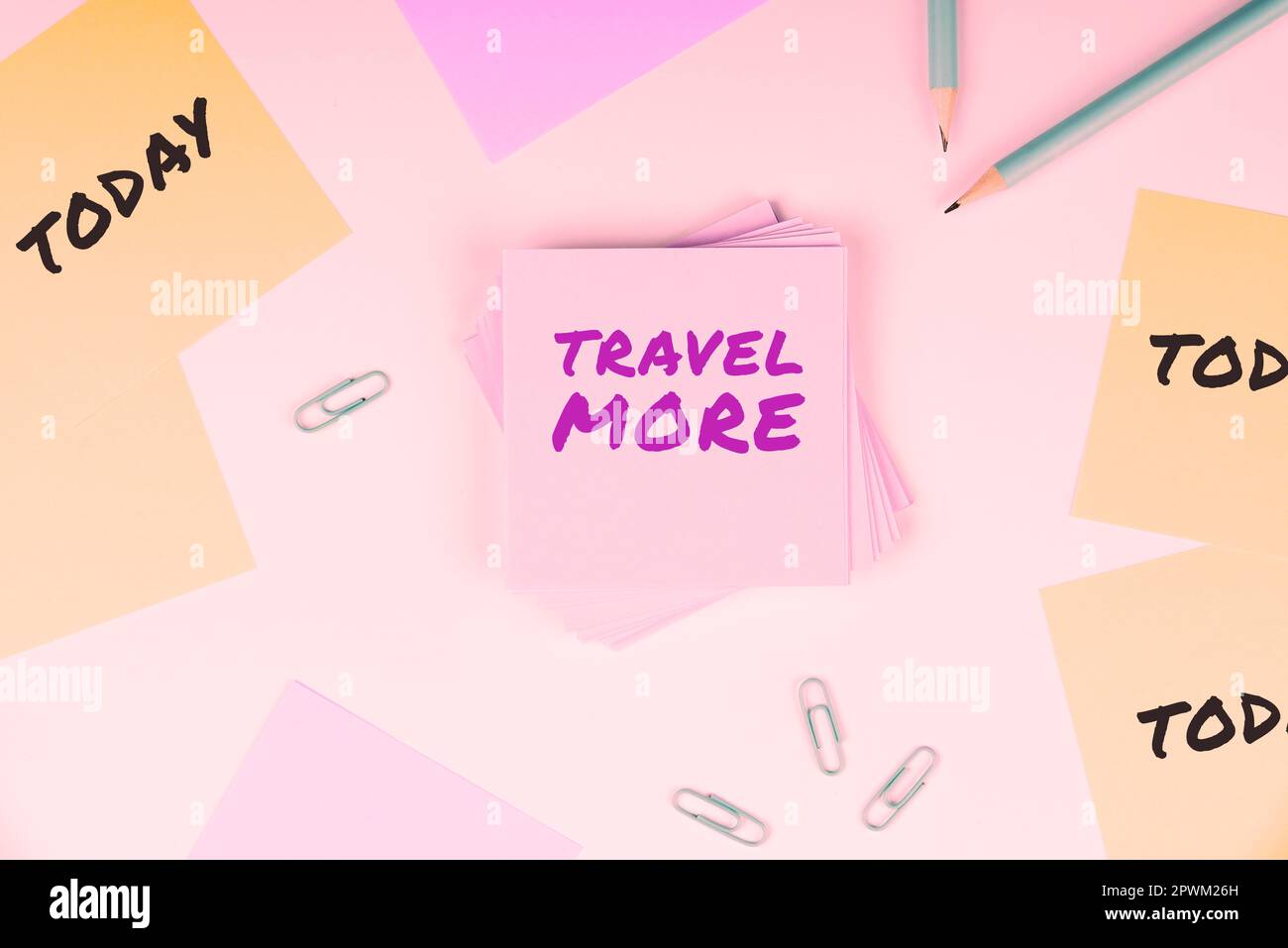 Text showing inspiration Travel More, Concept meaning To make a journey ...