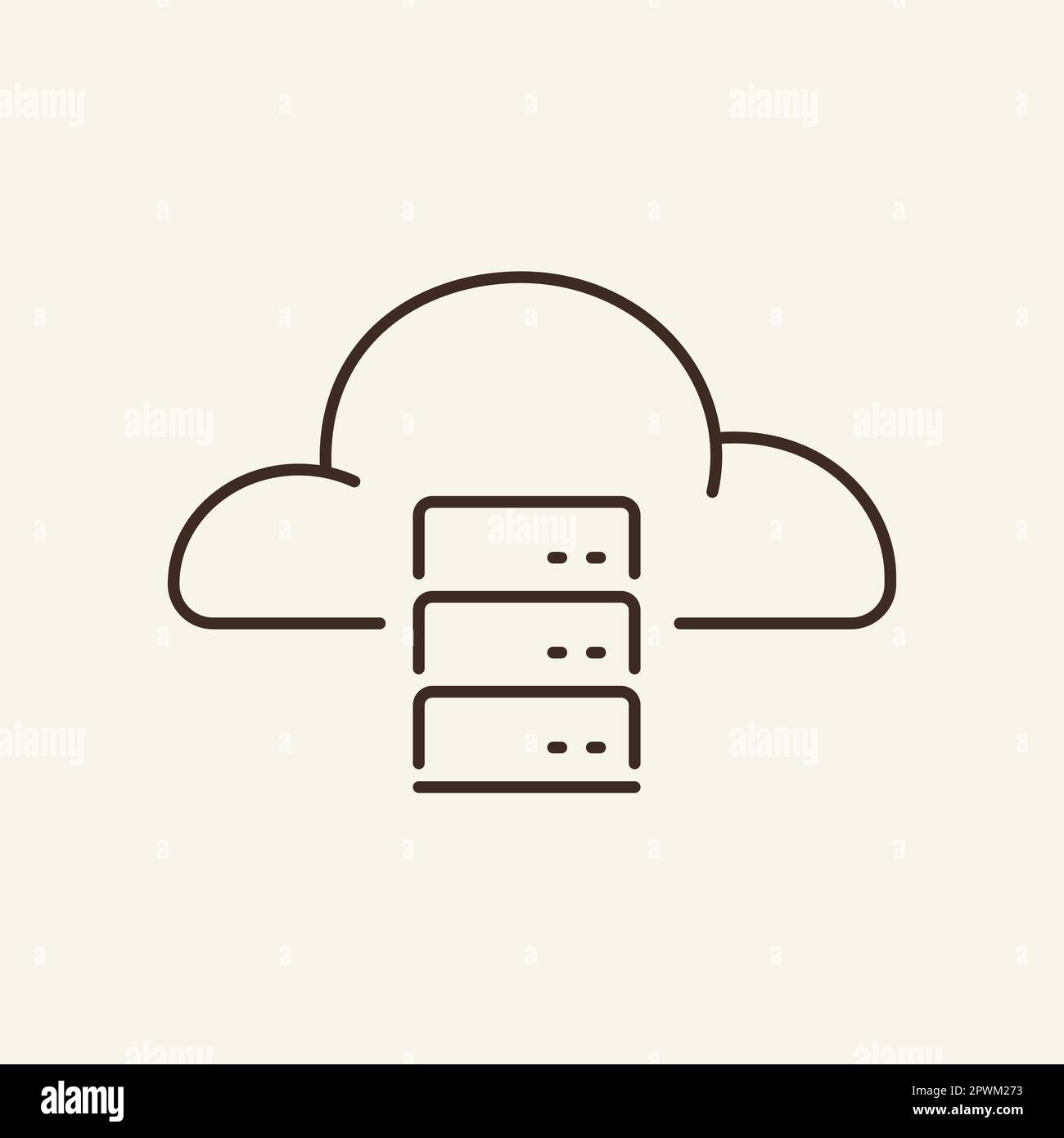 Cloud database line icon Stock Vector Image & Art - Alamy