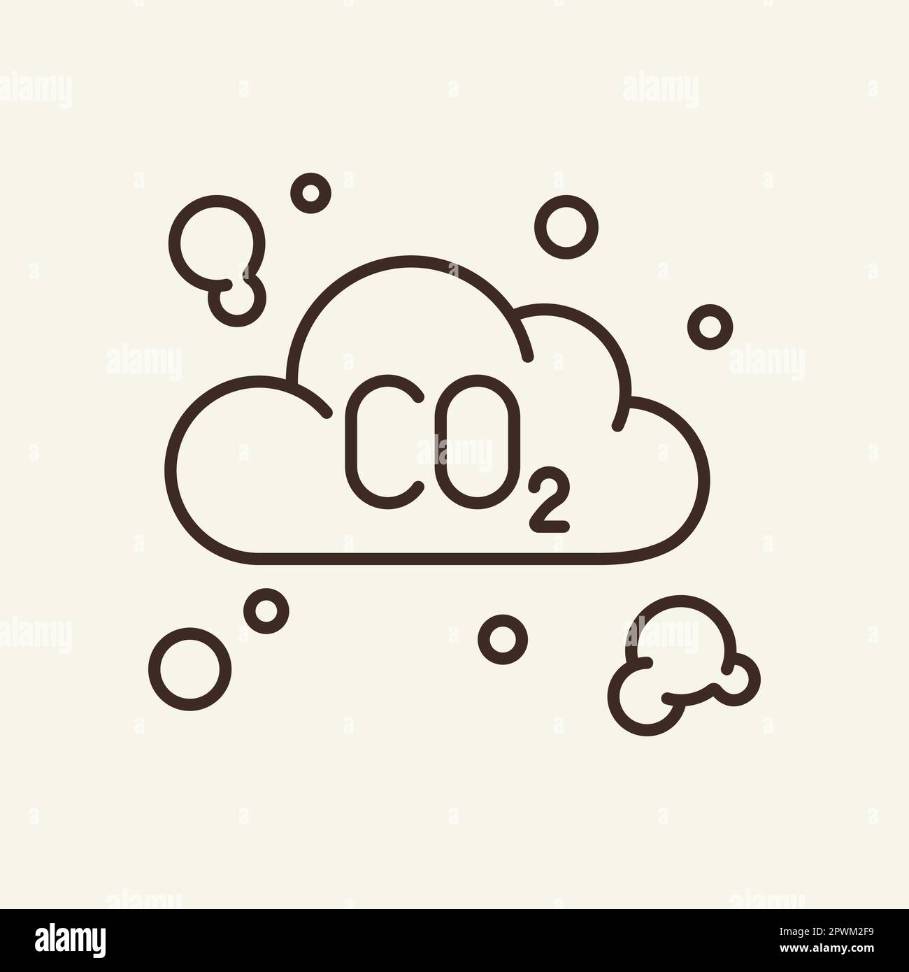 CO2 cloud line icon Stock Vector Image & Art - Alamy