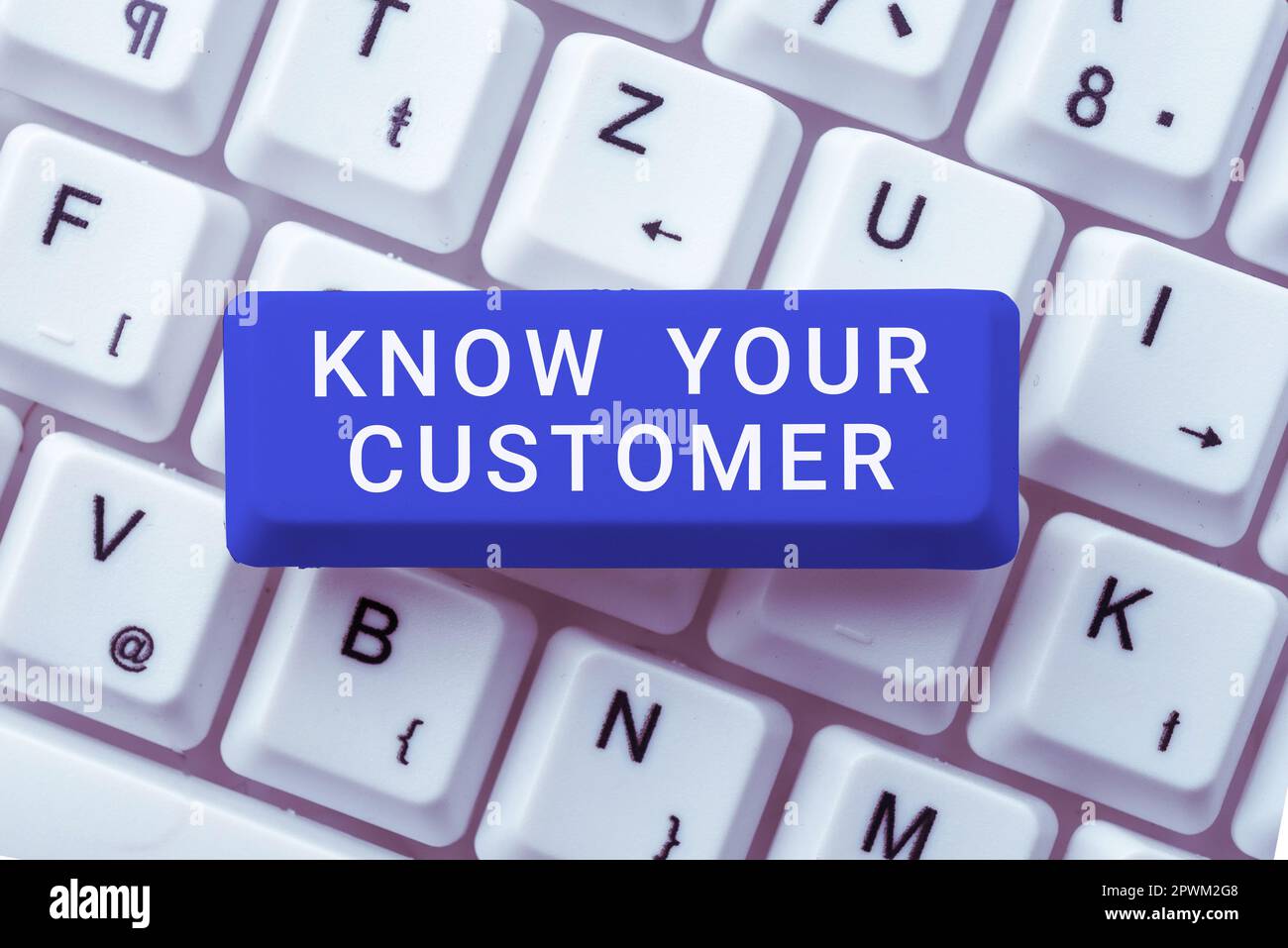 Conceptual caption Know Your Customer, Word for Marketing creating a ...