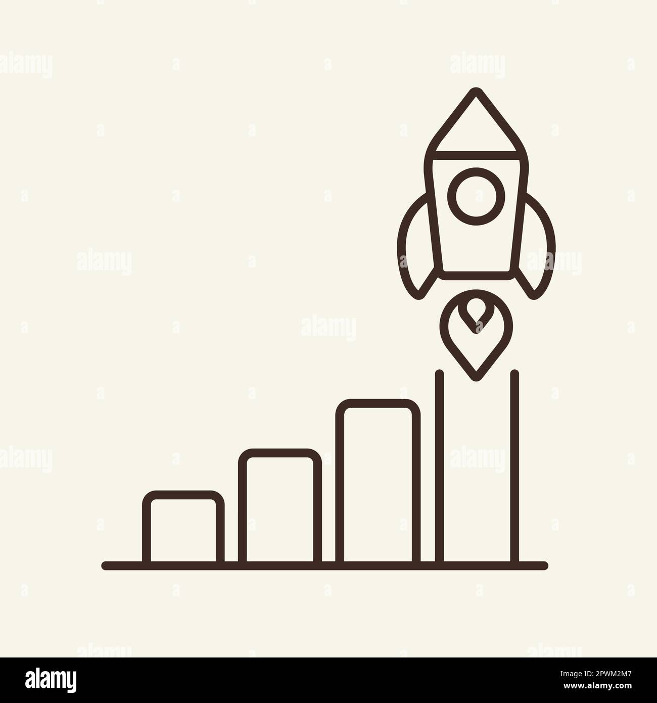 Rocket line glyph icon Stock Vector Images - Alamy