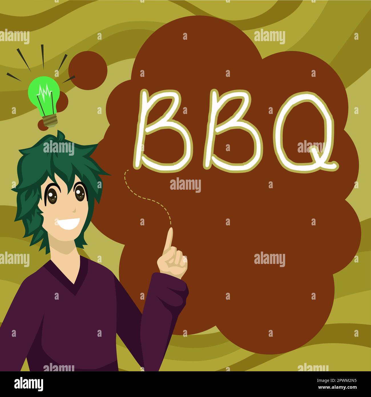 Conceptual caption Bbq, Word Written on usually done outdoors by ...