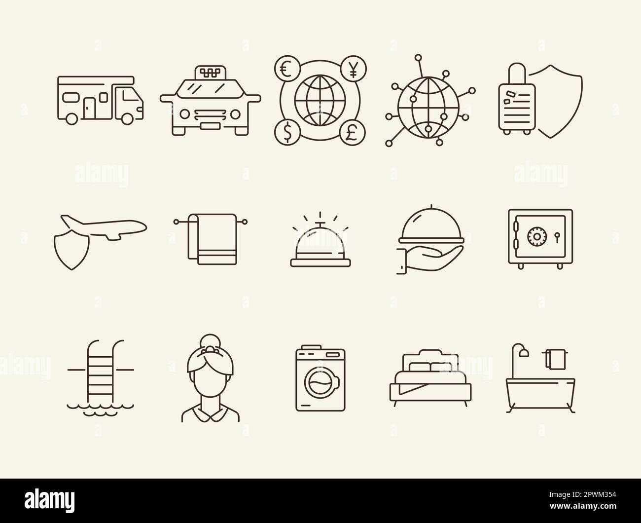 Travel line icon set Stock Vector Image & Art - Alamy