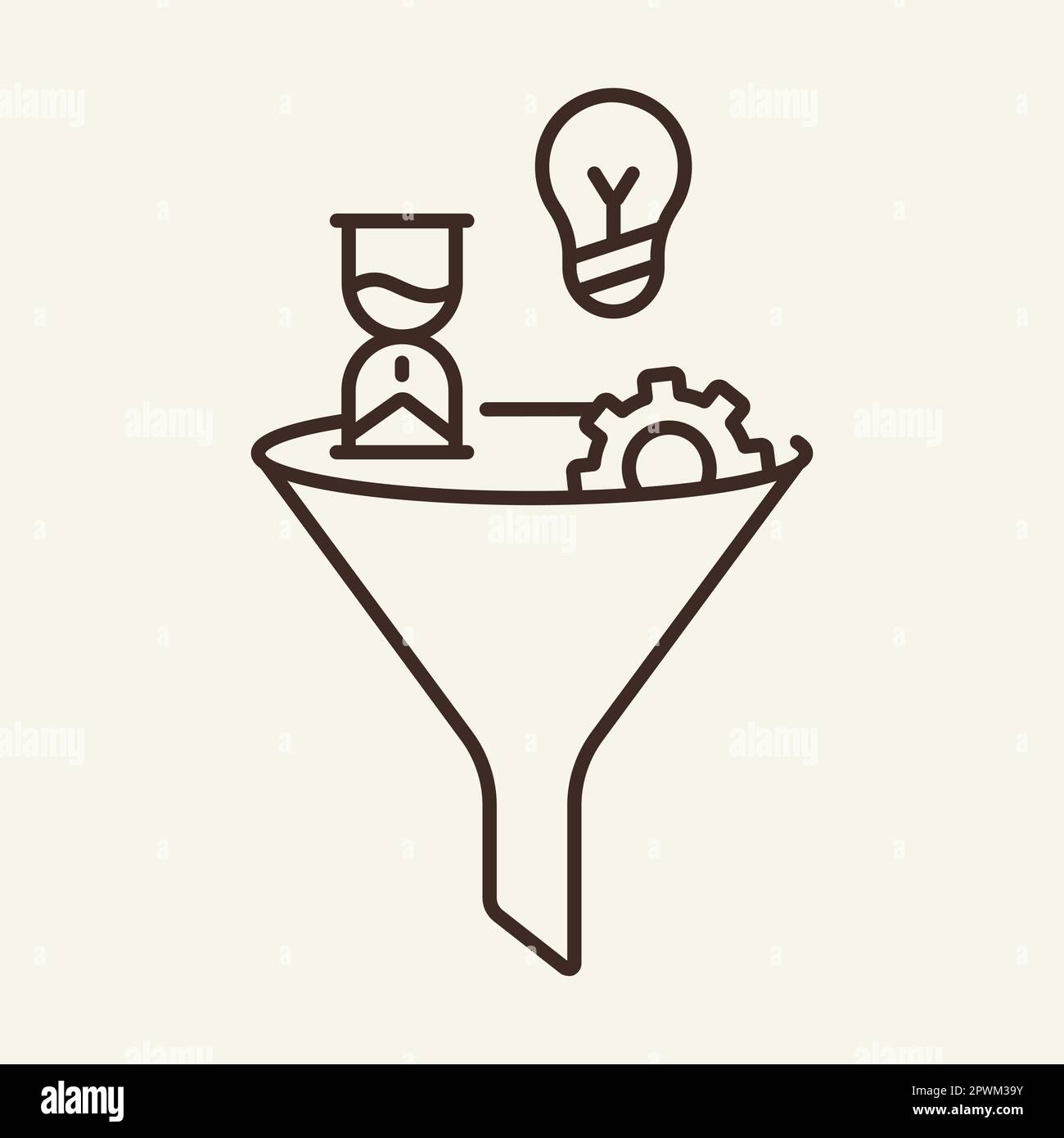 Funnel filter thin line Stock Vector Images - Alamy