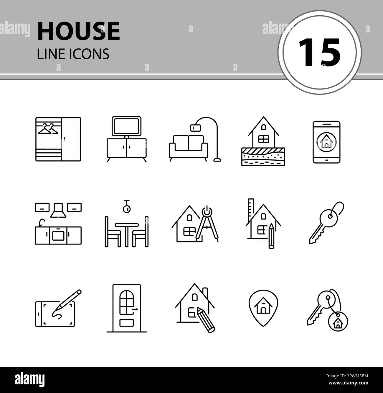 Living room rental house Black and White Stock Photos & Images - Alamy