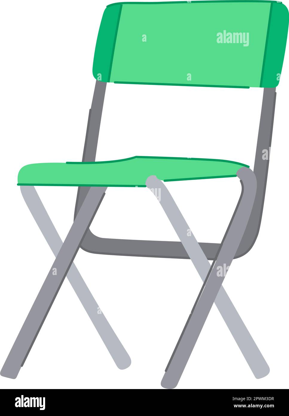 relax folding chair cartoon. furniture seat, black home relax folding ...