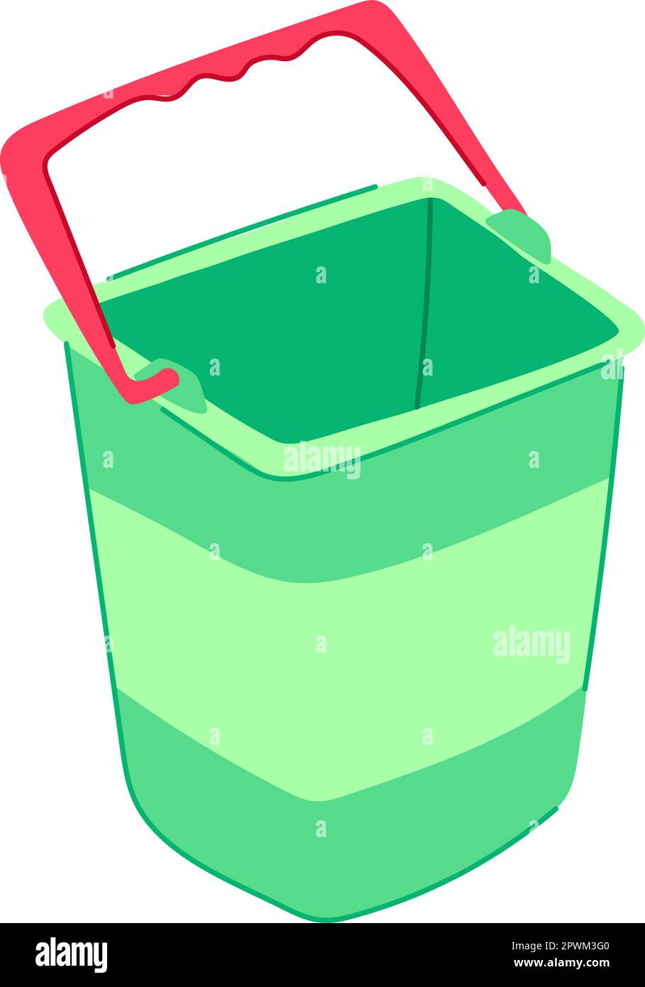 packaging plastic bucket cartoon. jar product, realistic container ...