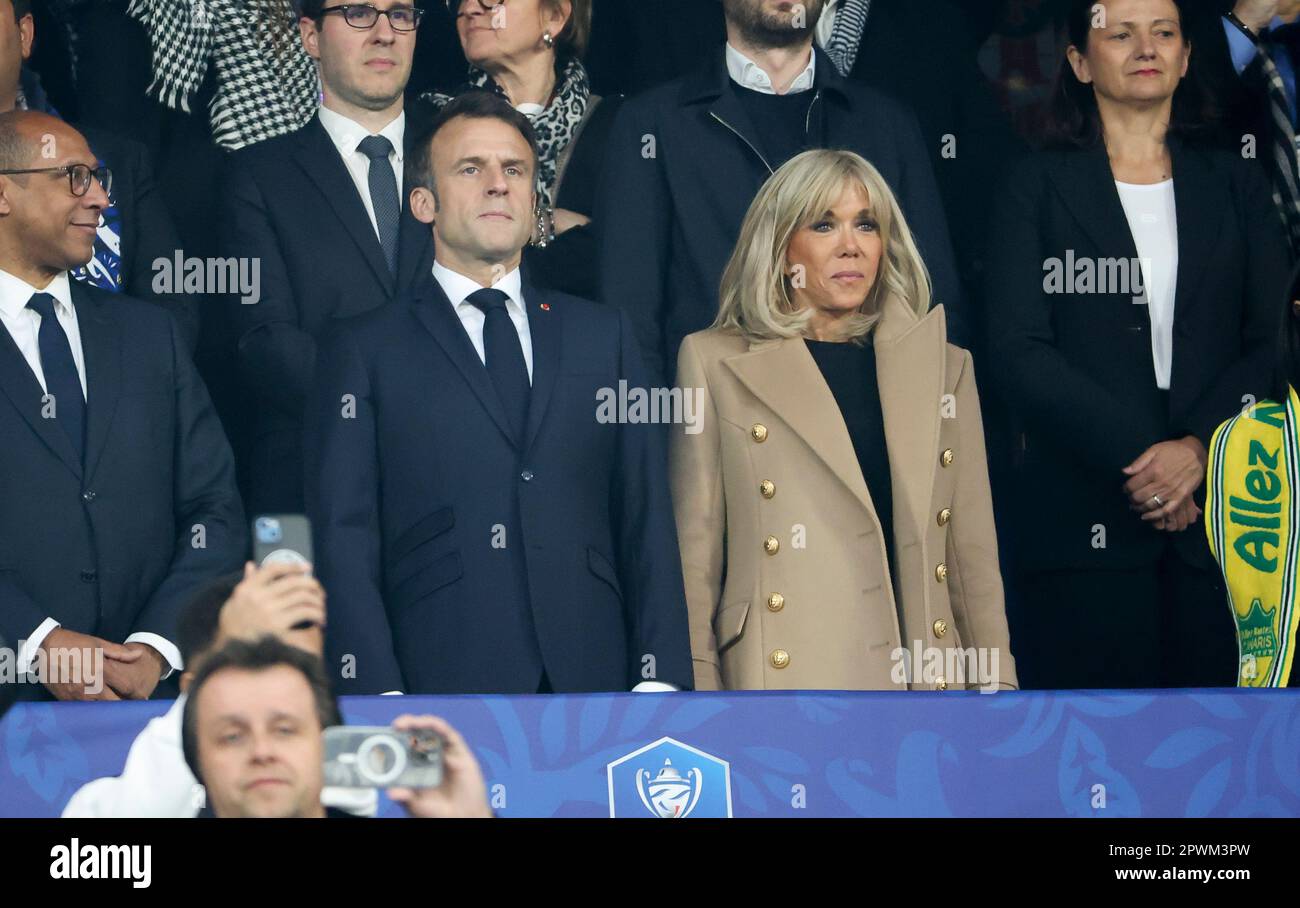 President of France Emmanuel Macron, Brigitte Macron attend the French ...