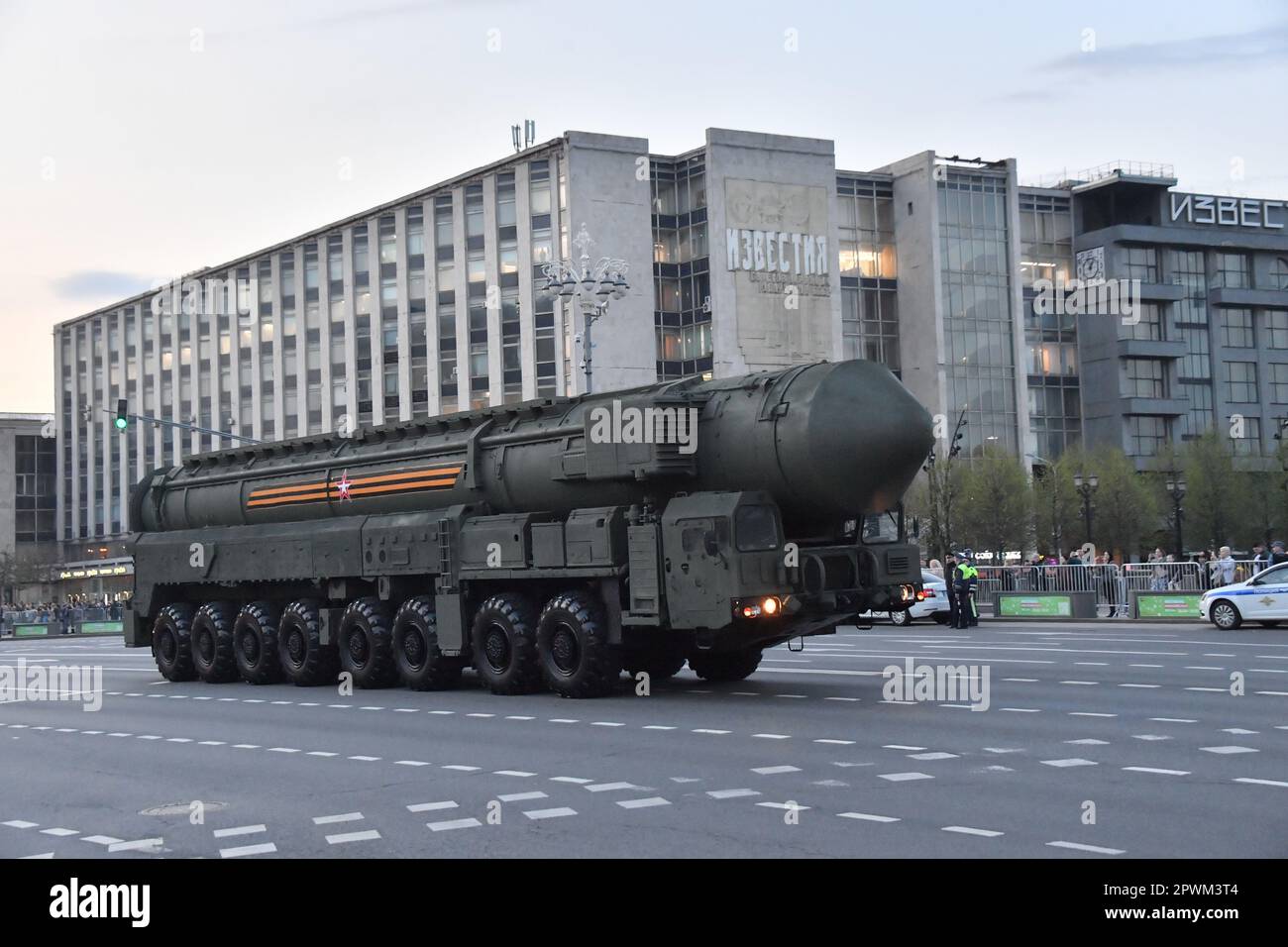 'Moscow. Mobile launcher of the strategic complex RS-24 'Yars' during ...