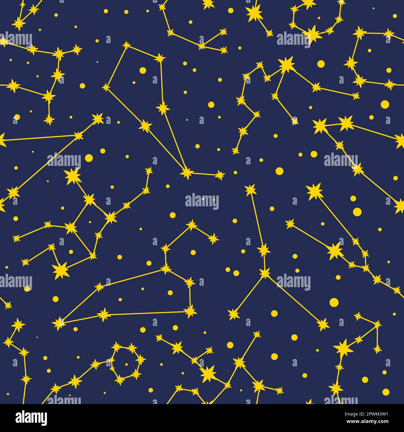 Pattern from constellations on a blue background Stock Vector Image ...