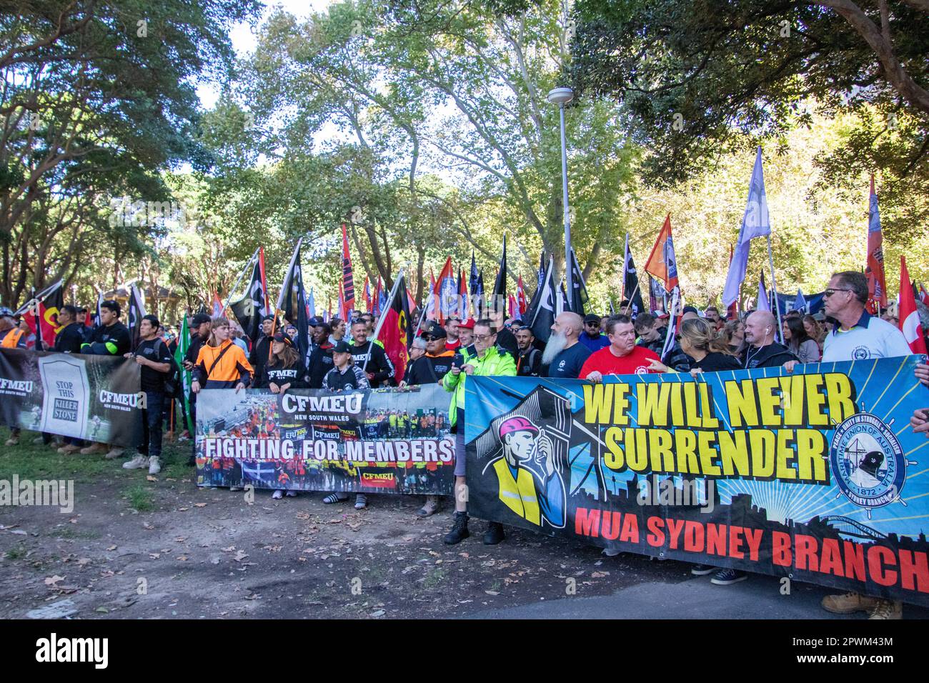 Sydney, Australia. 1st May 2023. Workers from unions, socialists and ...