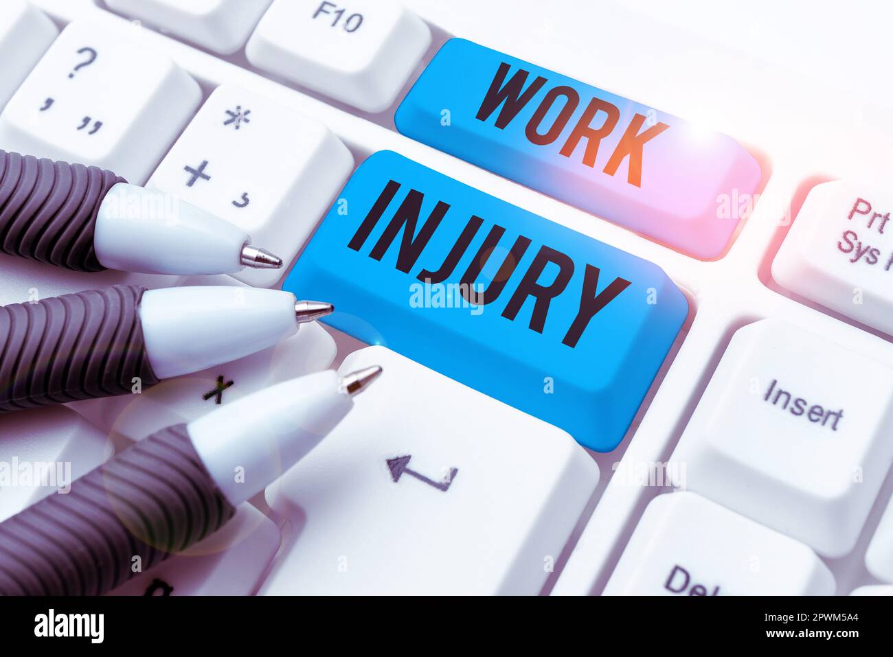 Text showing inspiration Work Injury, Conceptual photo Accident in job ...