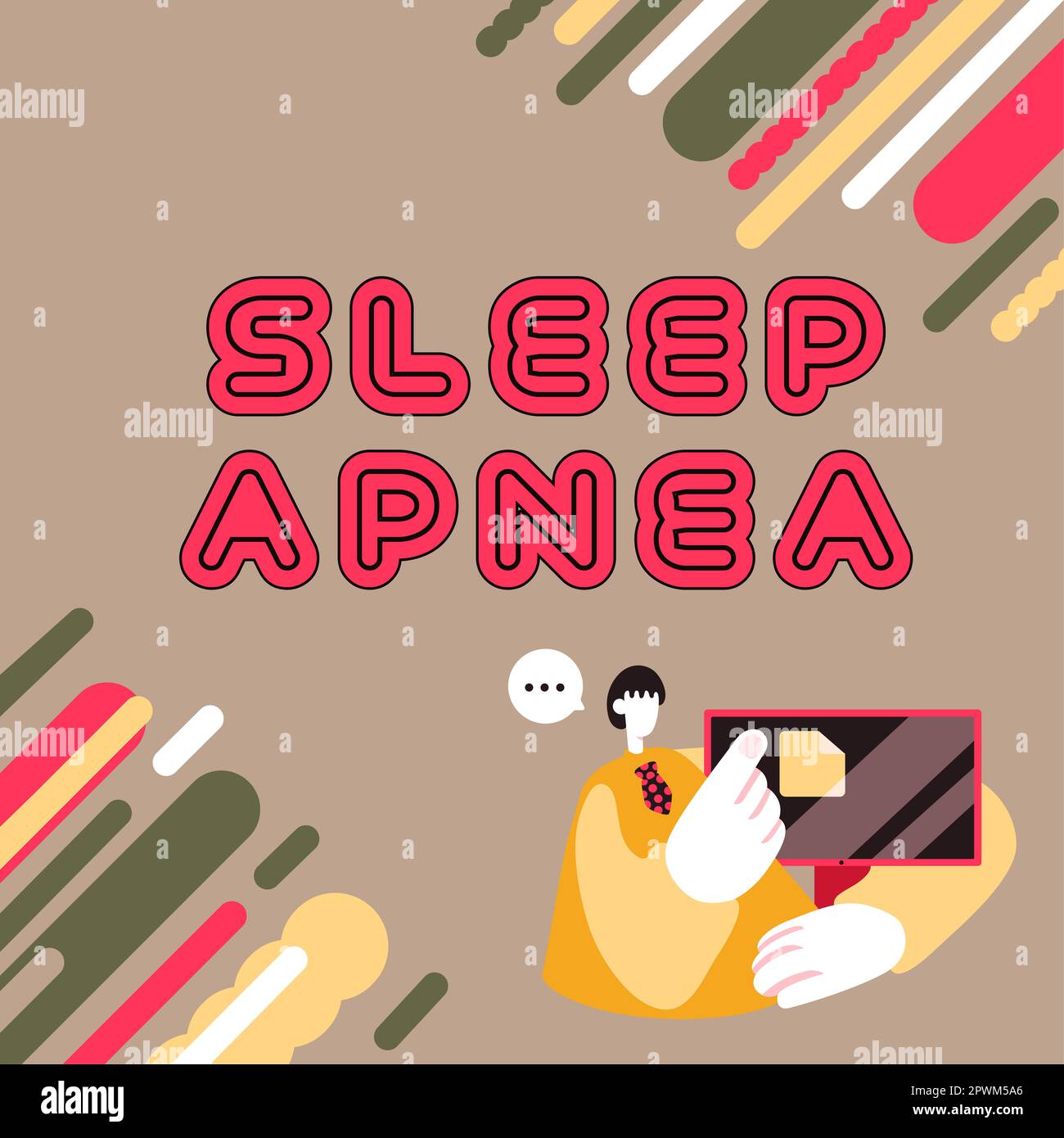 Inspiration showing sign Sleep Apnea, Concept meaning The temporary ...