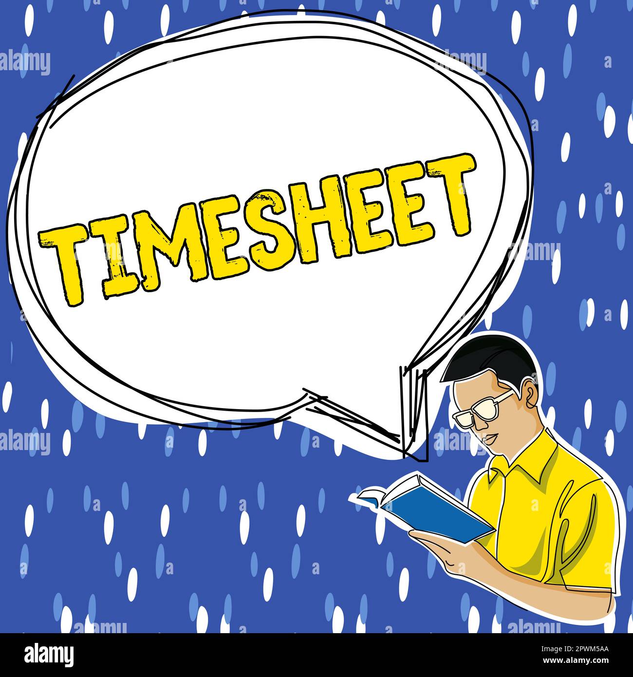 Text caption presenting Timesheet, Business approach graphical ...