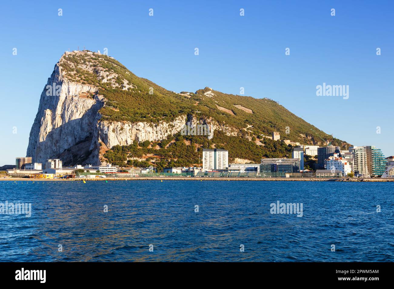Gibraltar The Rock Mediterranean Sea overview travelling Stock Photo ...