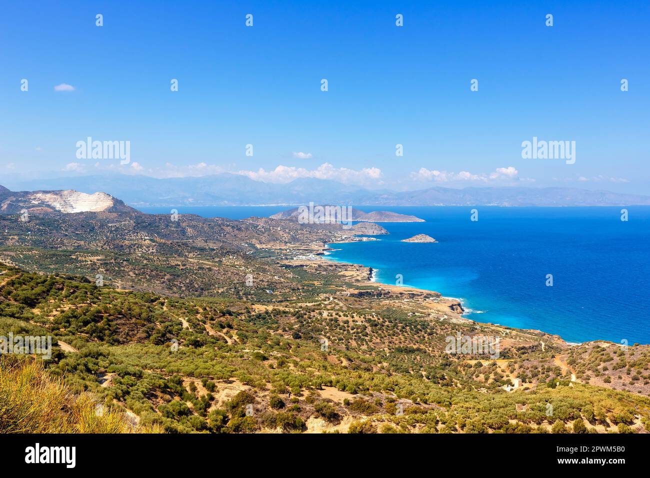 Crete Greece landscape Mediterranean Sea travel overview travelling Stock Photo - Alamy