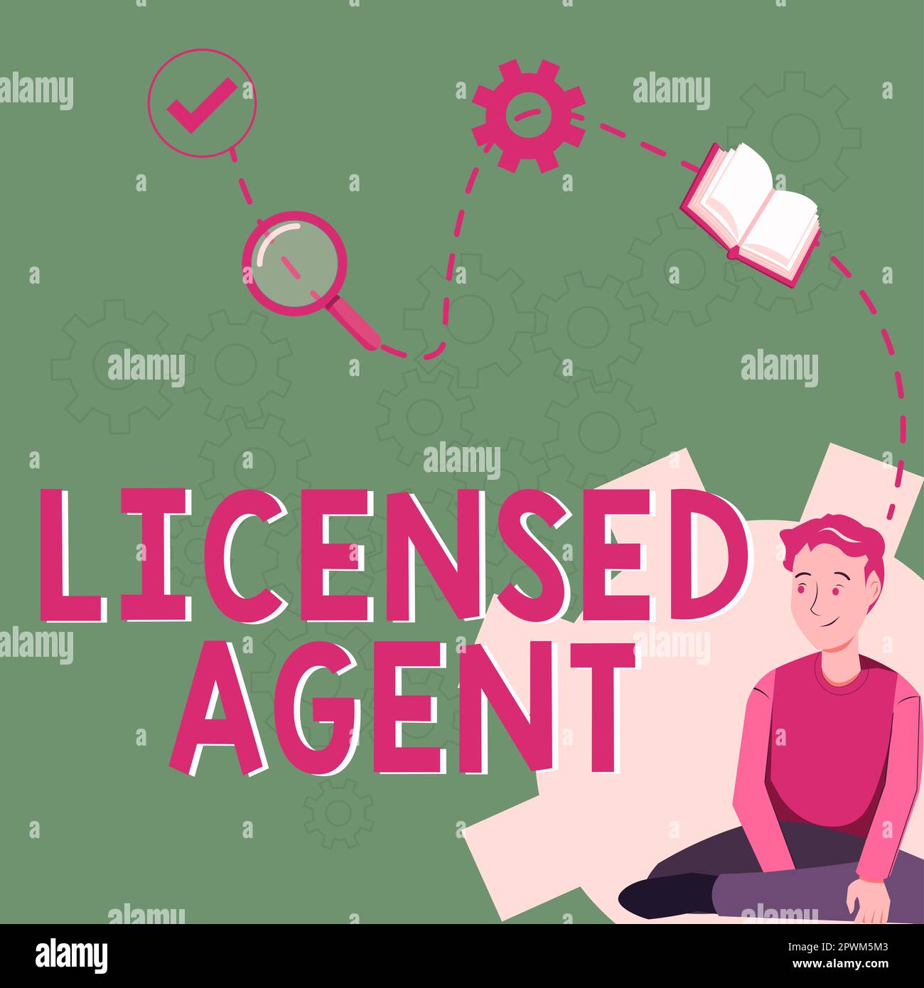 Inspiration showing sign Licensed Agent, Word for Authorized and ...