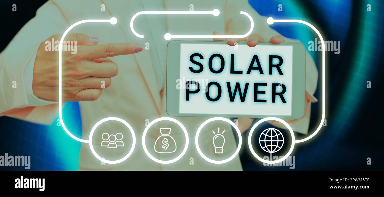 Conceptual display Solar Power, Business concept the electricity ...