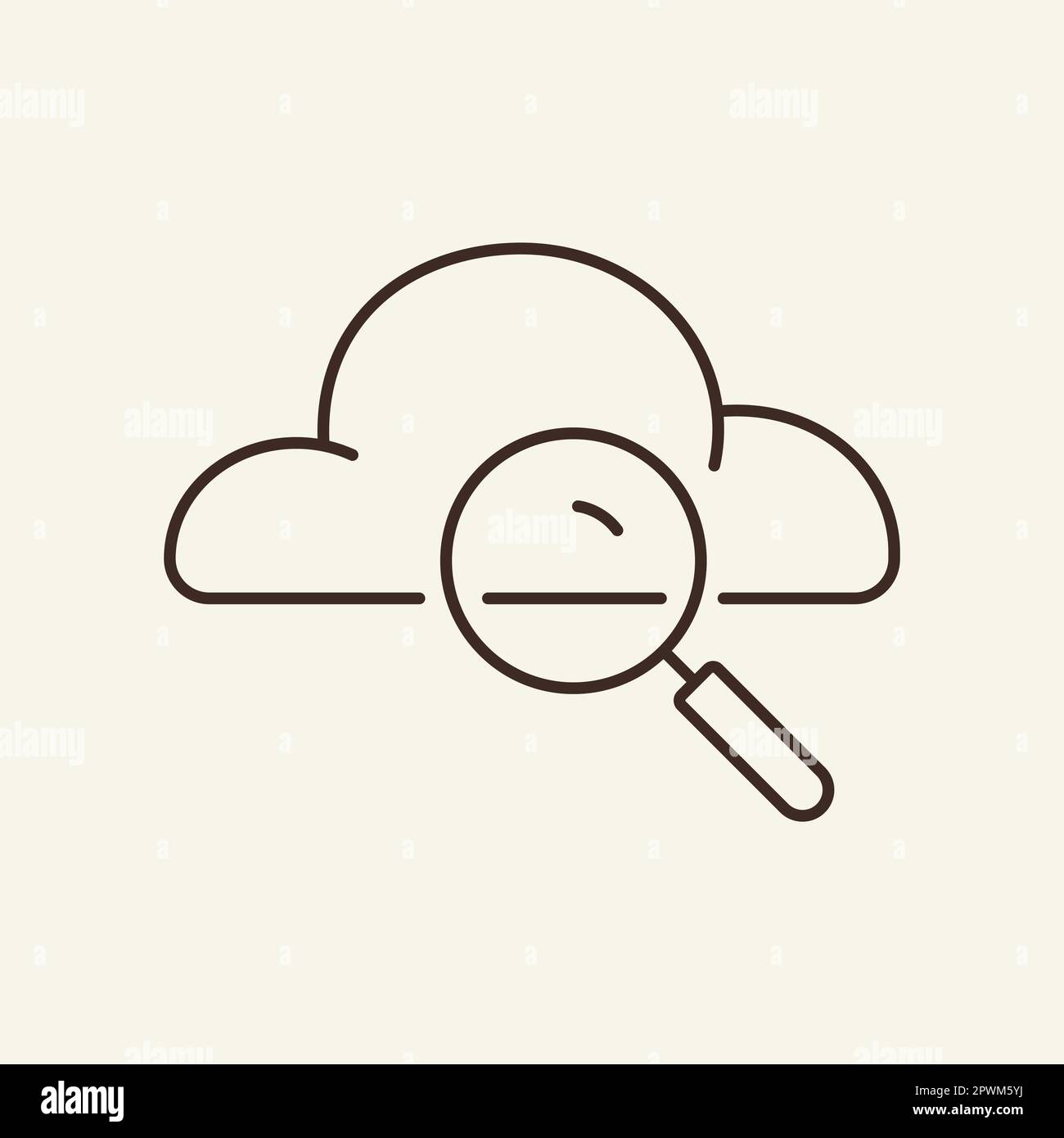 Cloud search line icon Stock Vector Image & Art - Alamy