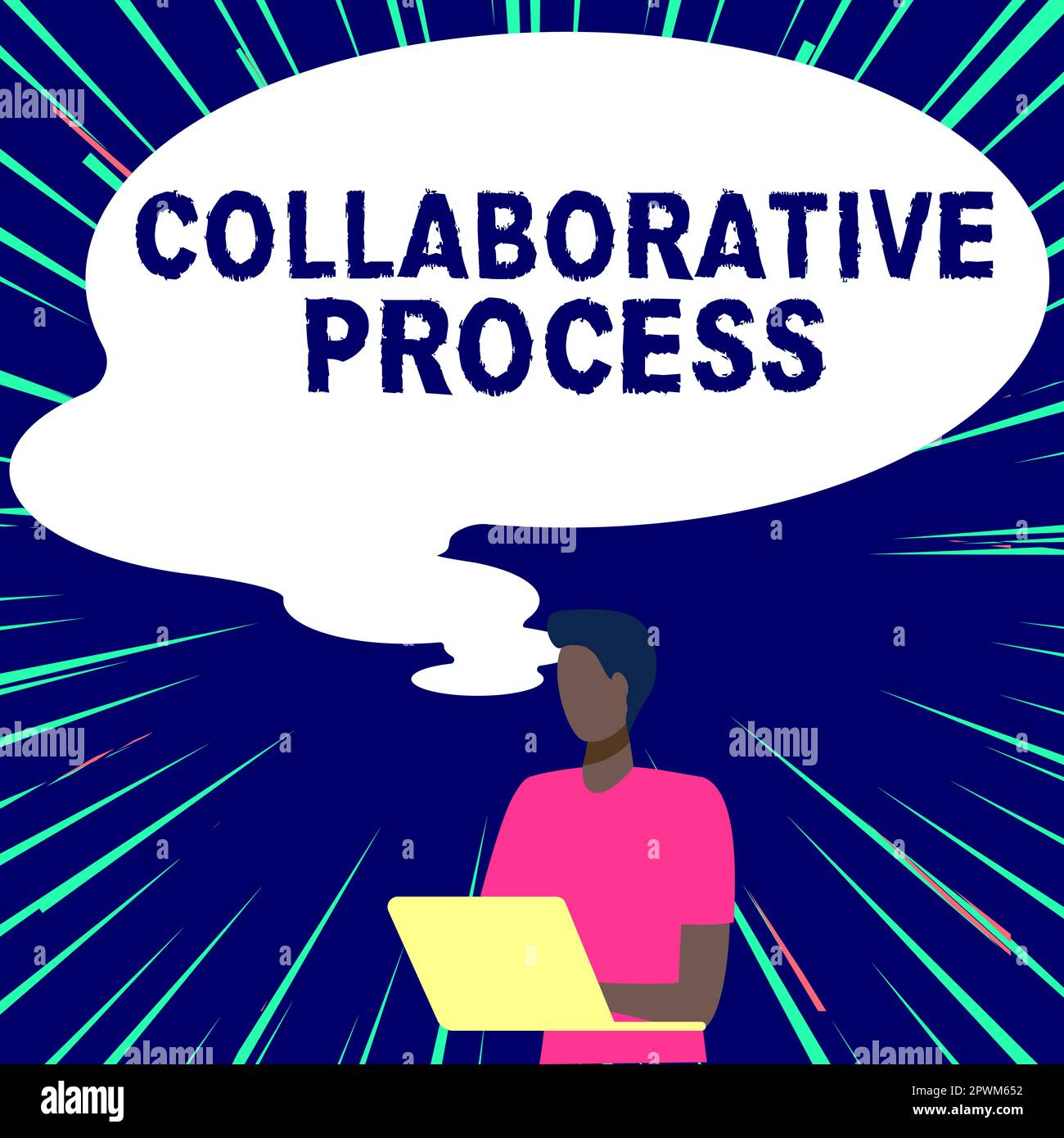 Writing displaying text Collaborative Process, Business idea people and ... Writing displaying text Collaborative Process, Business idea people and ...