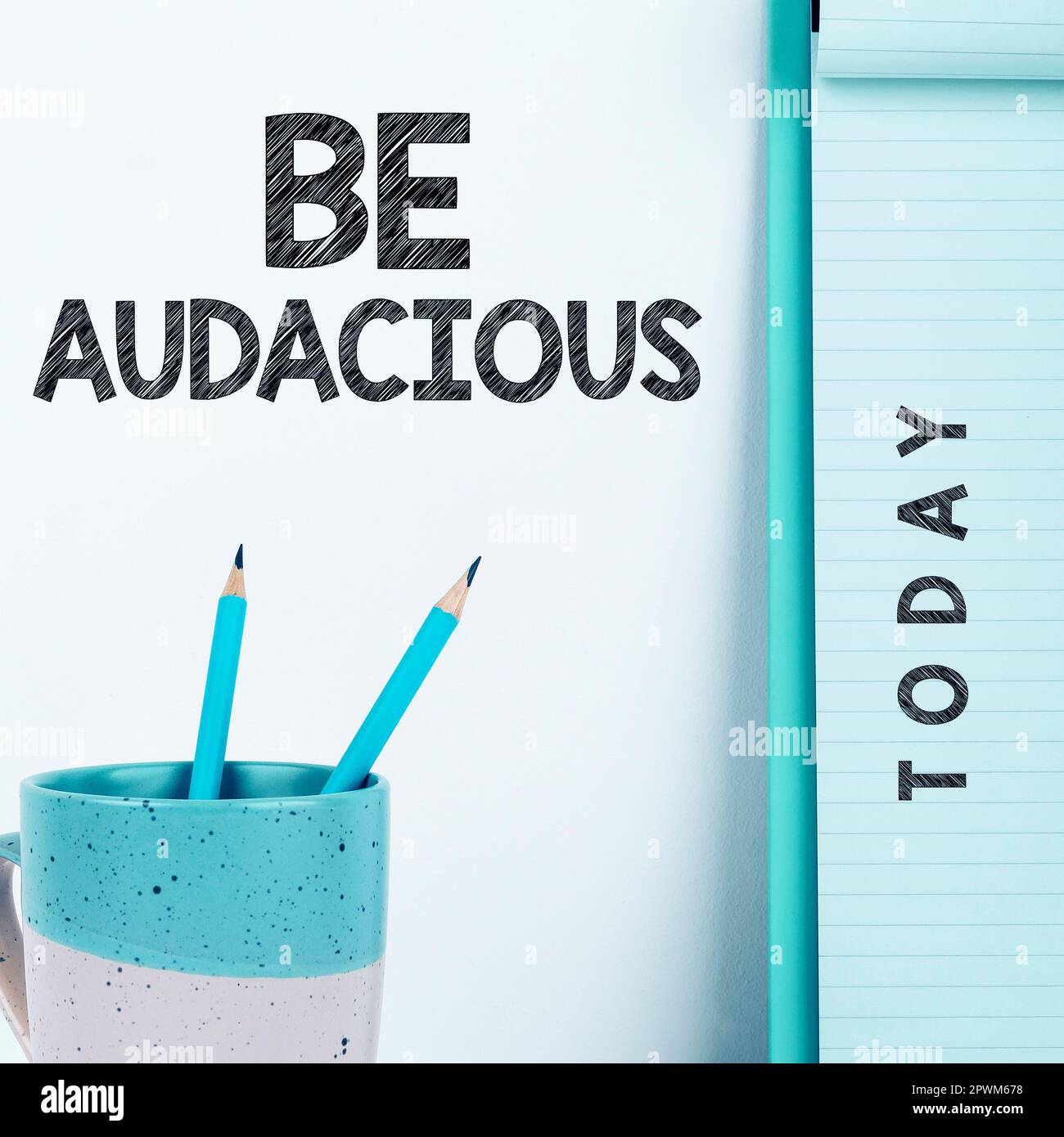 Hand writing sign Be Audacious, Word for Takes risks in order to ...