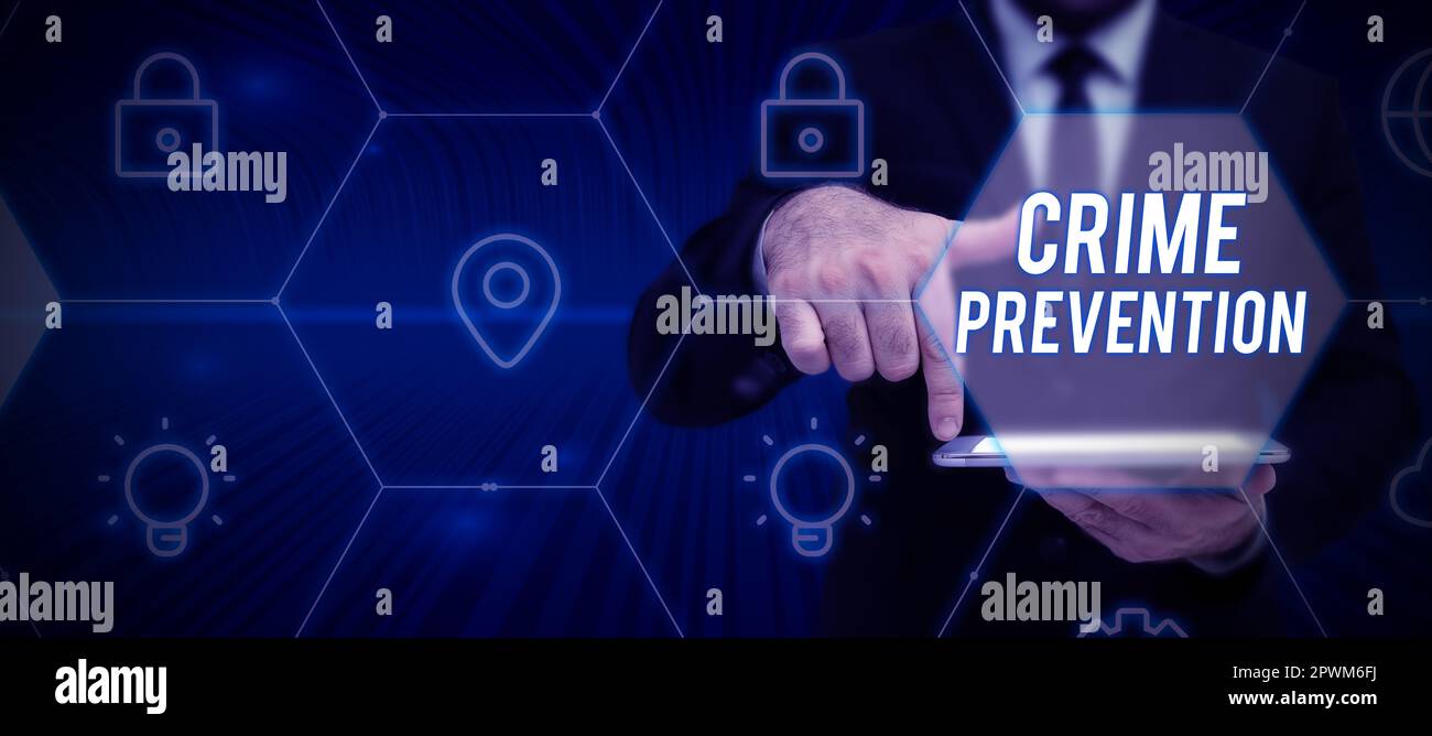 Inspiration showing sign Crime Prevention, Concept meaning Federal ...