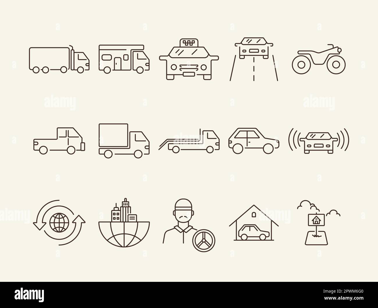 Carry line icon set Stock Vector Image & Art - Alamy