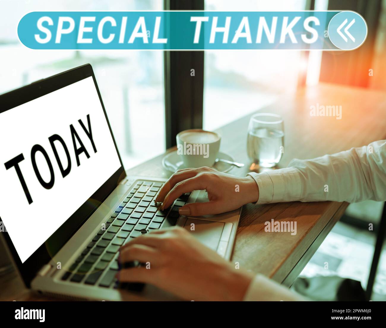 Text sign showing Special Thanks, Business showcase expression of ...