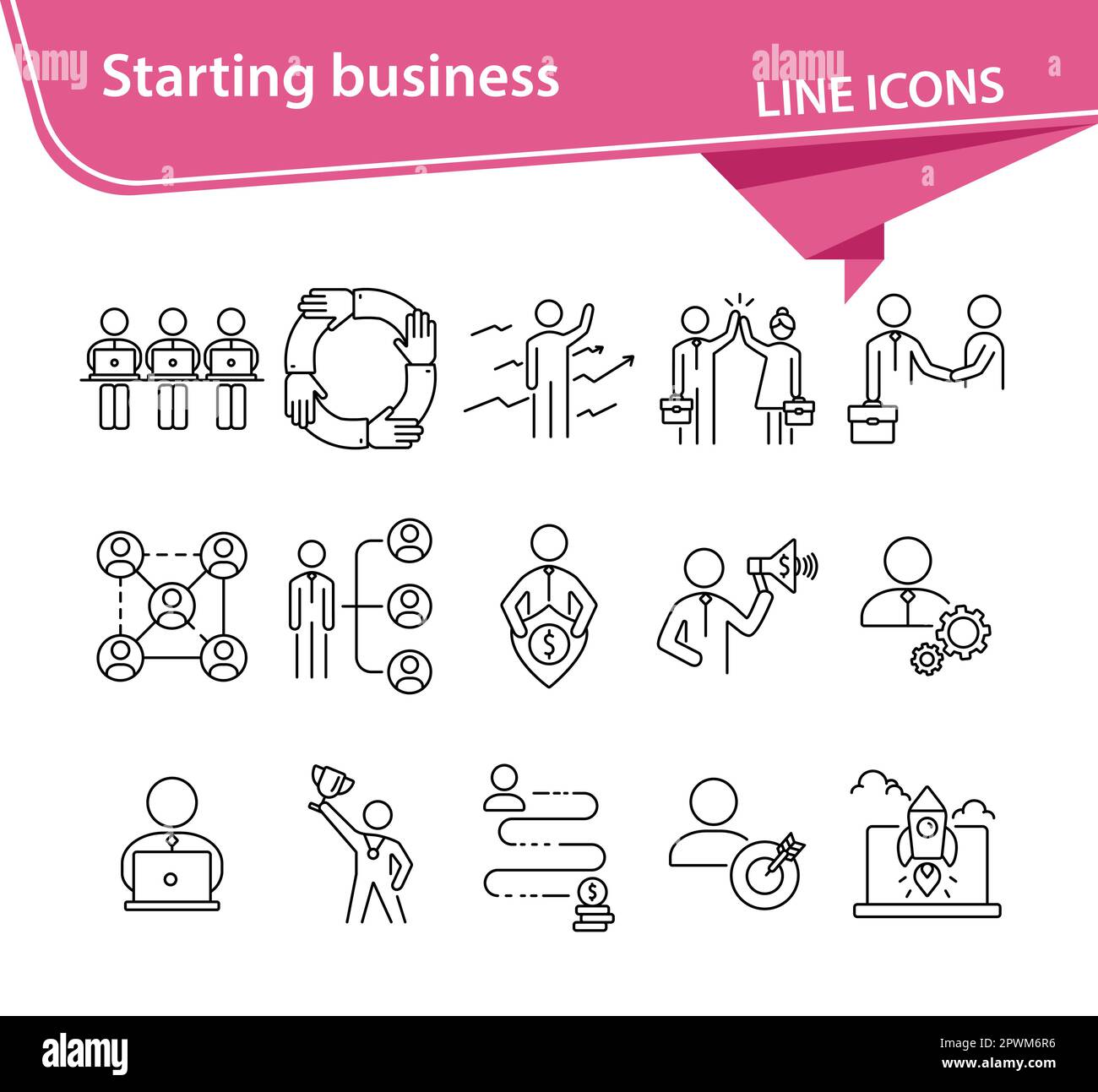 Starting business icons Stock Vector Image & Art - Alamy