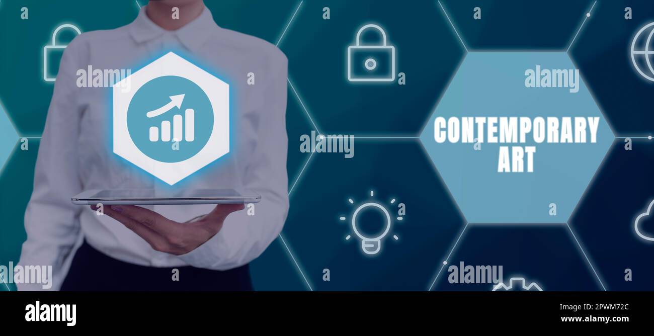 Inspiration showing sign Contemporary Art, Concept meaning made today ...