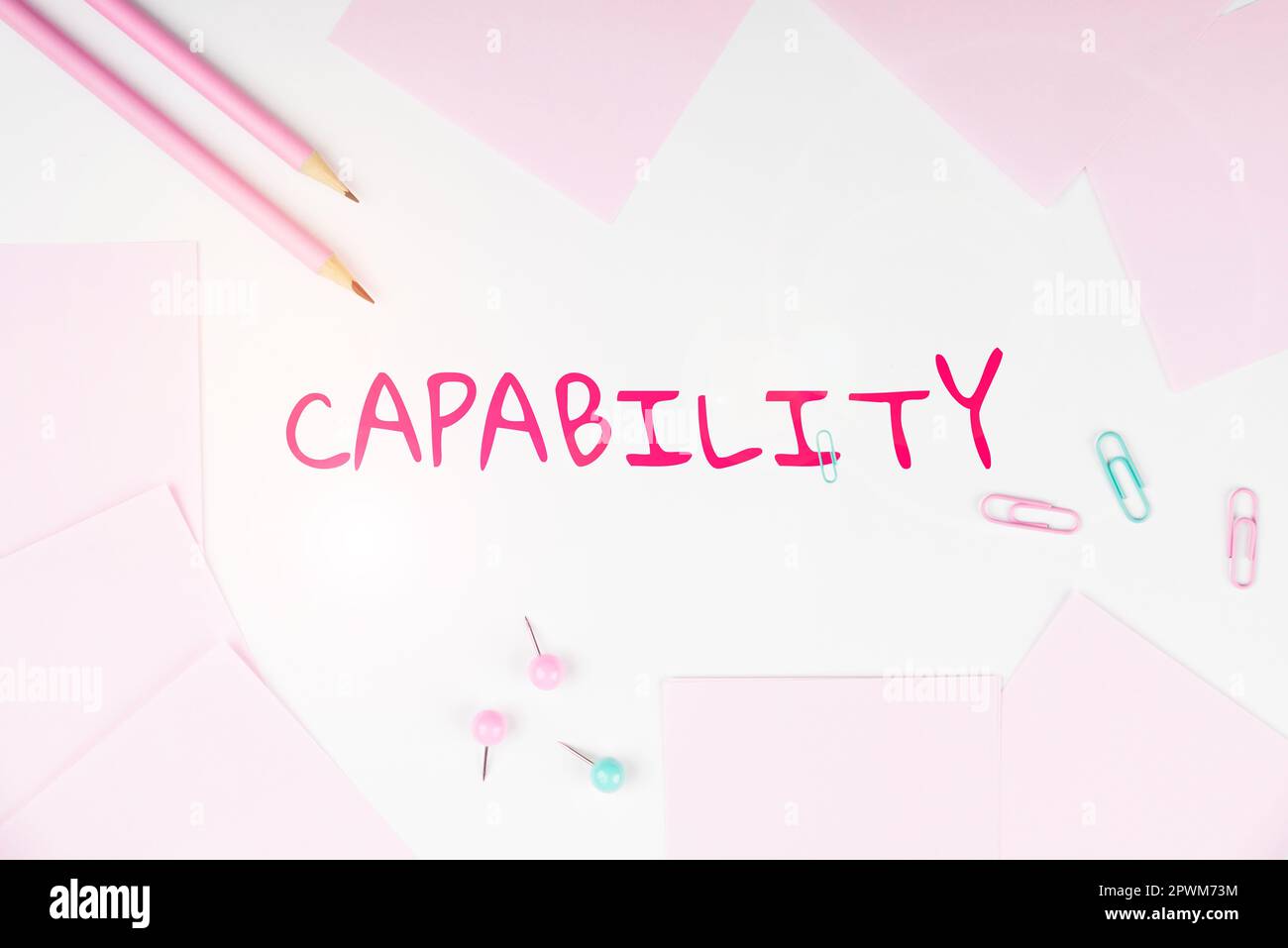 Text showing inspiration Capability, Business overview the facility or ...