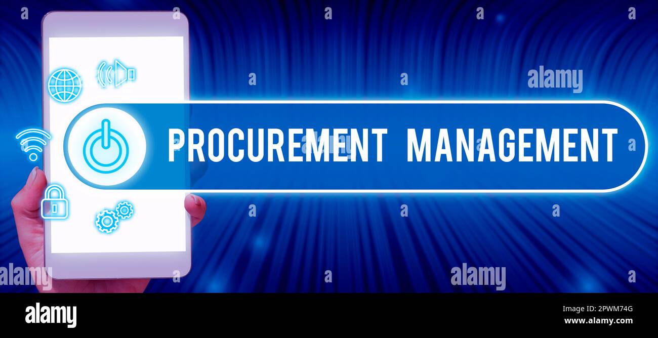 Text caption presenting Procurement Management, Conceptual photo buying ...