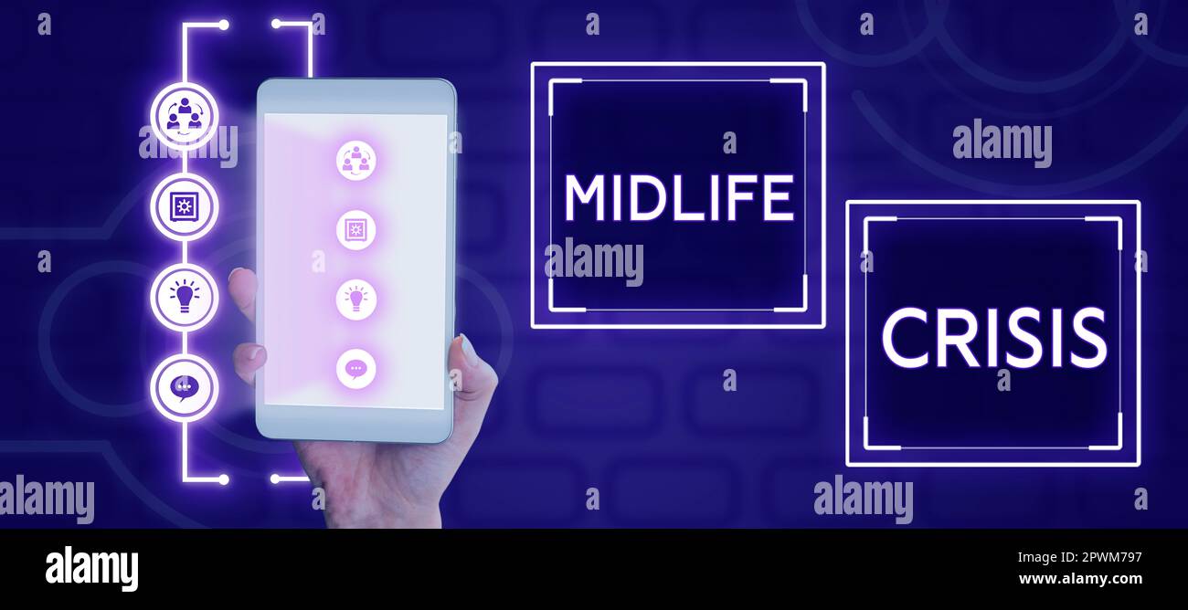 Writing displaying text Midlife Crisis, Word Written on Software ...