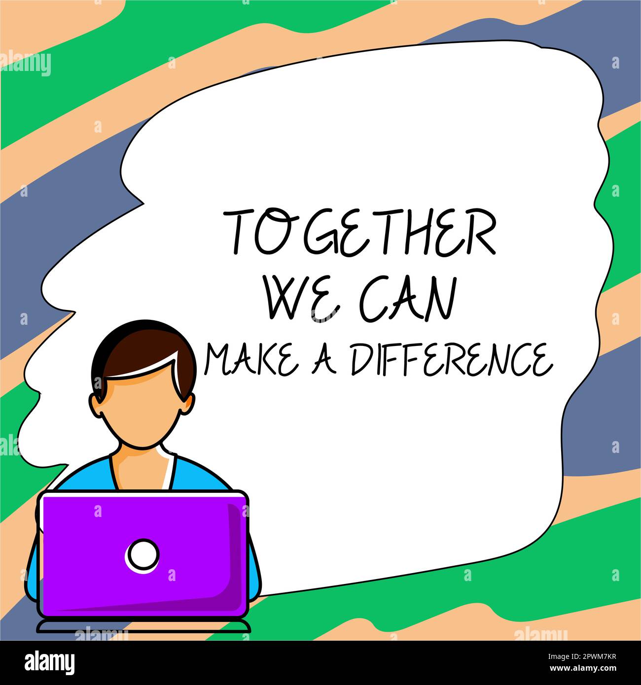 Writing displaying text Together We Can Make A Difference, Business ...
