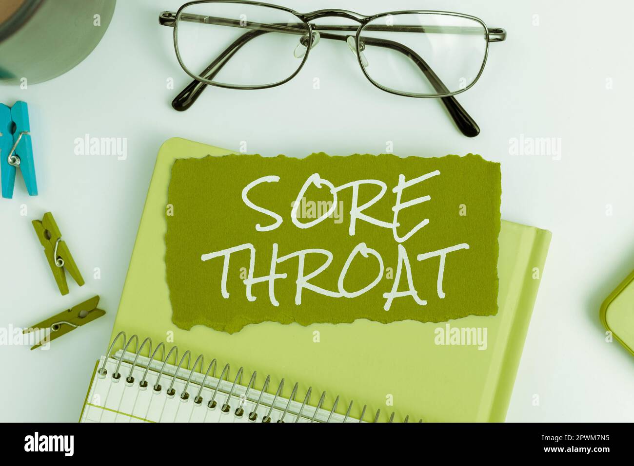 Hand writing sign Sore Throat, Business approach Inflammation ot the ...