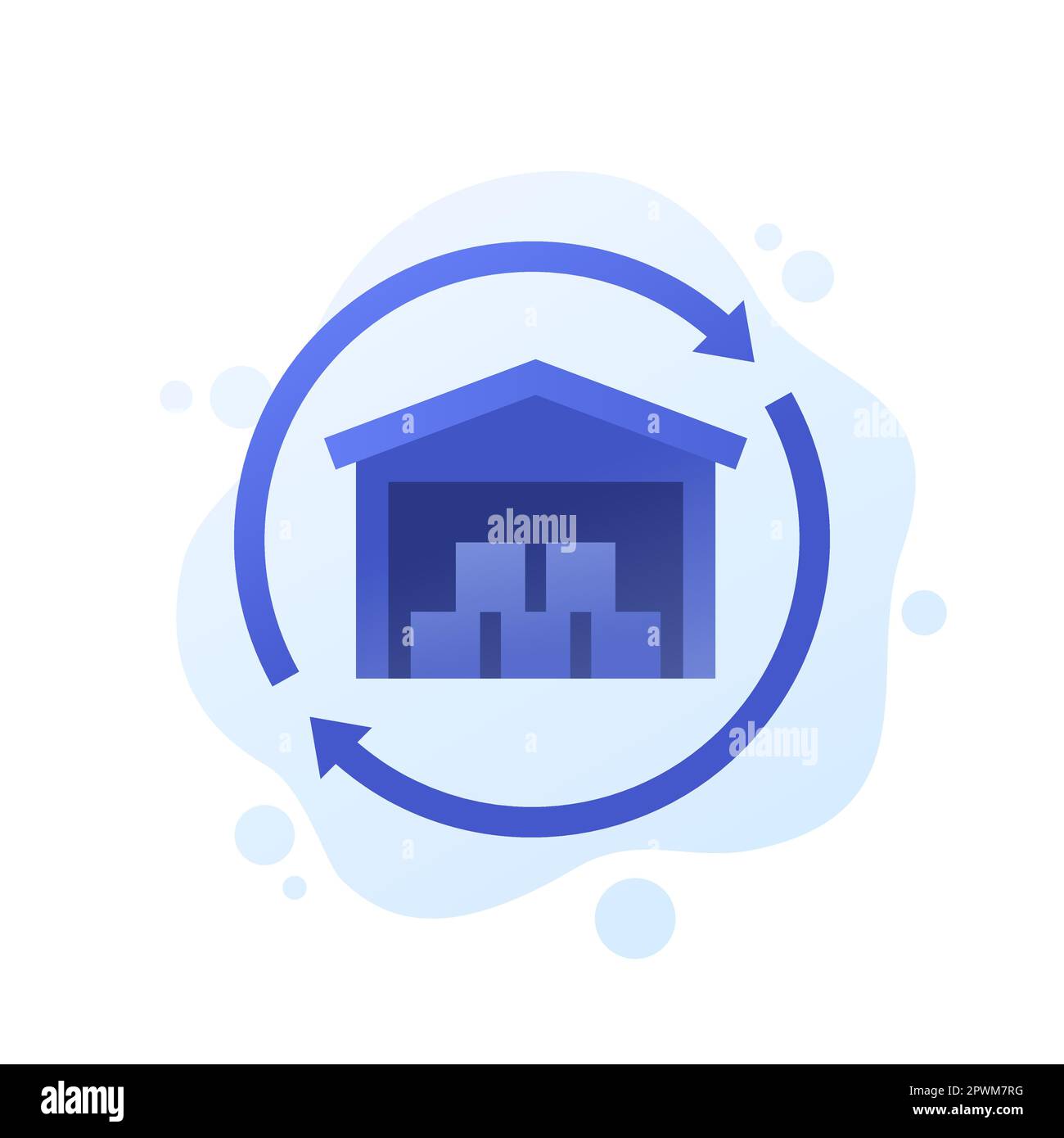 restock inventory, warehouse vector illustration Stock Vector Image ...