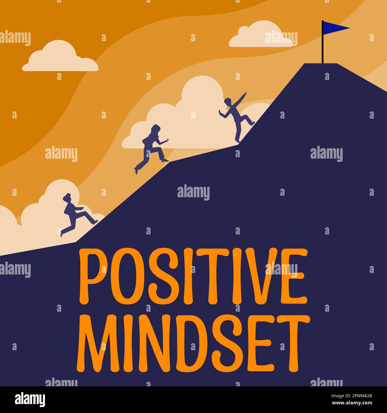 Hand writing sign Positive Mindset, Business idea mental and emotional ...