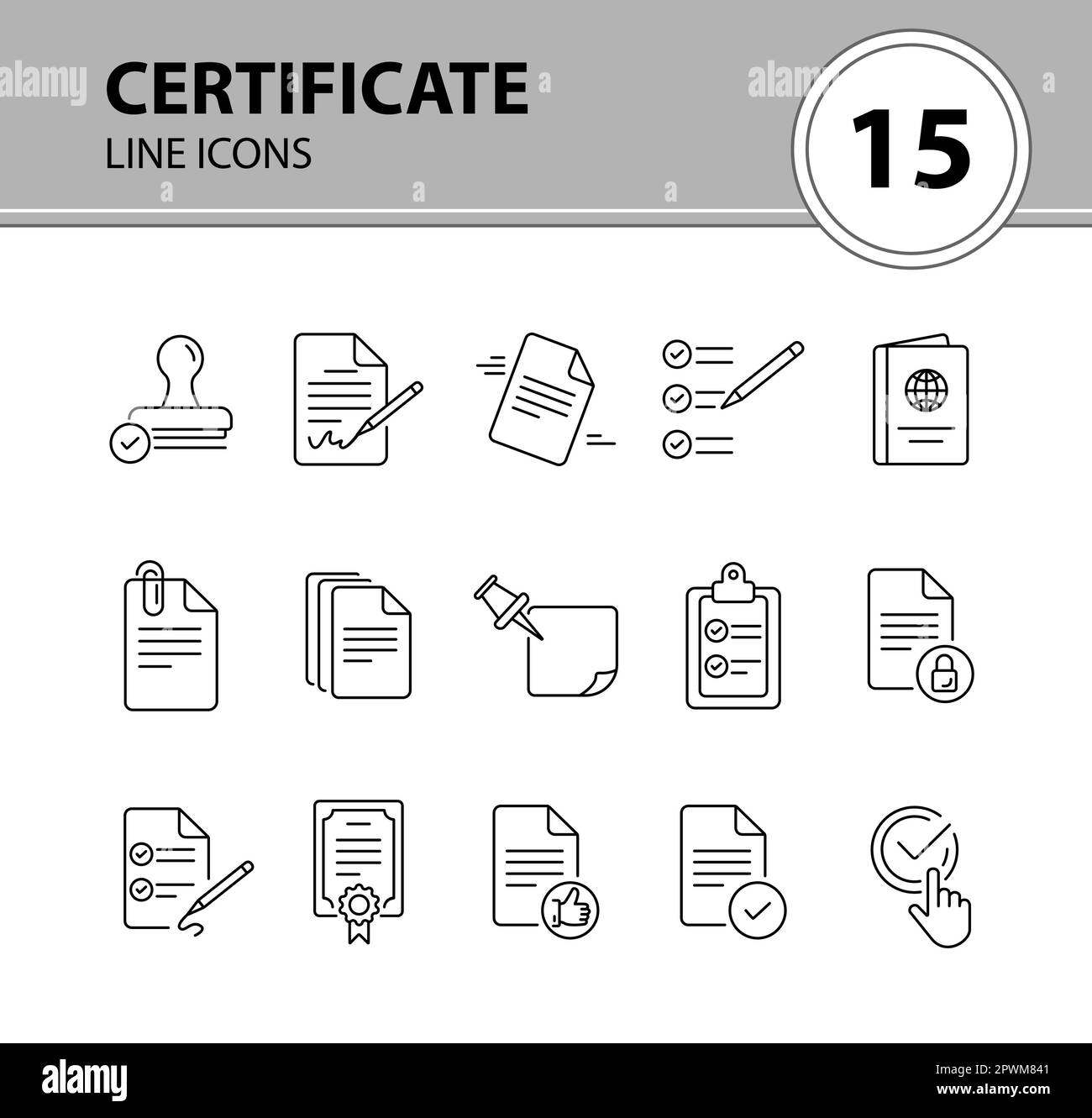 Certificate logo Black and White Stock Photos & Images - Alamy