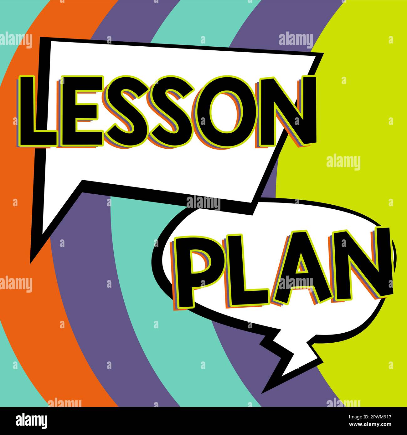 Conceptual display Lesson Plan, Word Written on a teacher's detailed ...