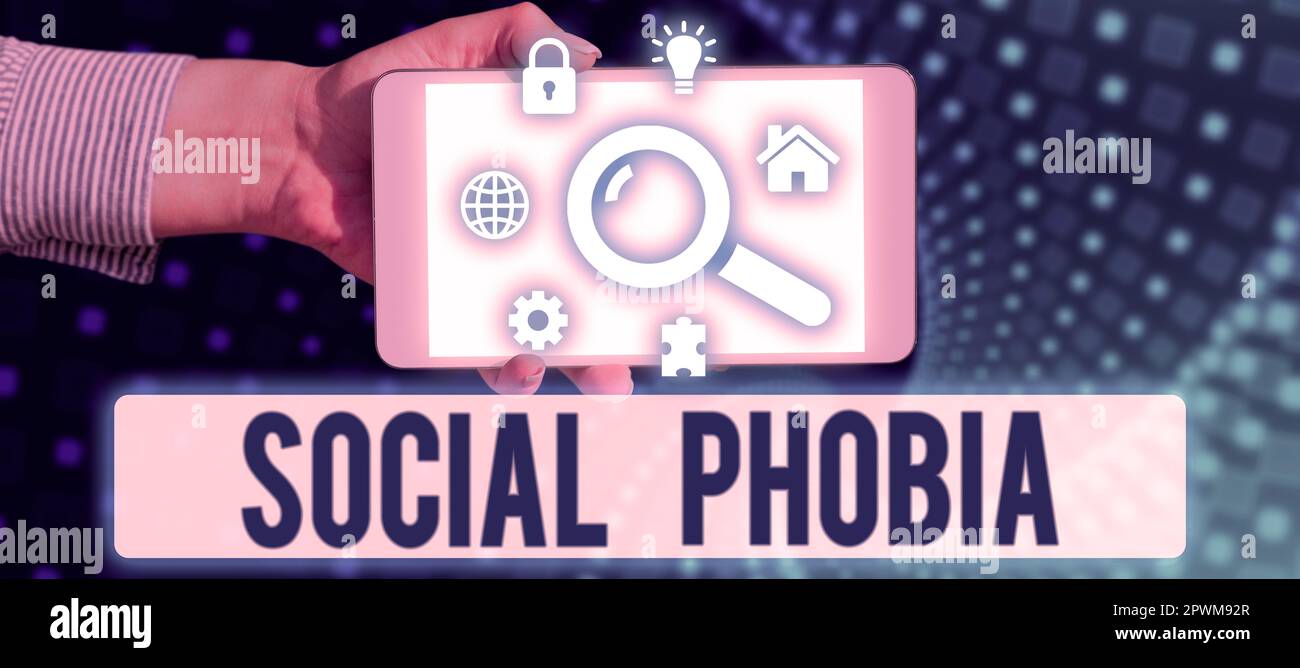 Conceptual caption Social Phobia, Conceptual photo overwhelming fear of ...