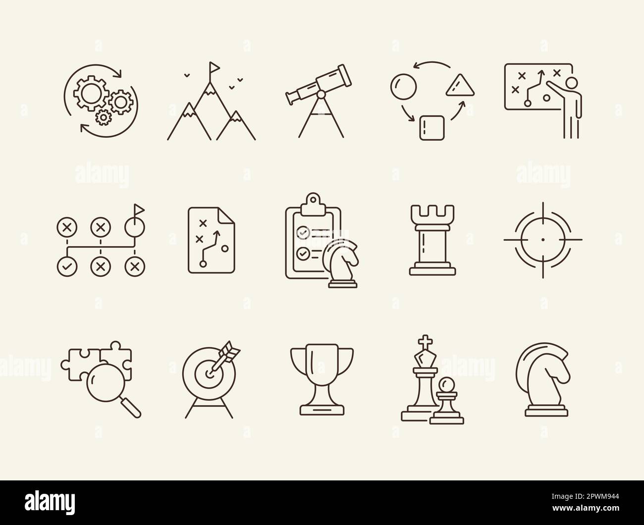 Solution icon set Stock Vector Image & Art - Alamy
