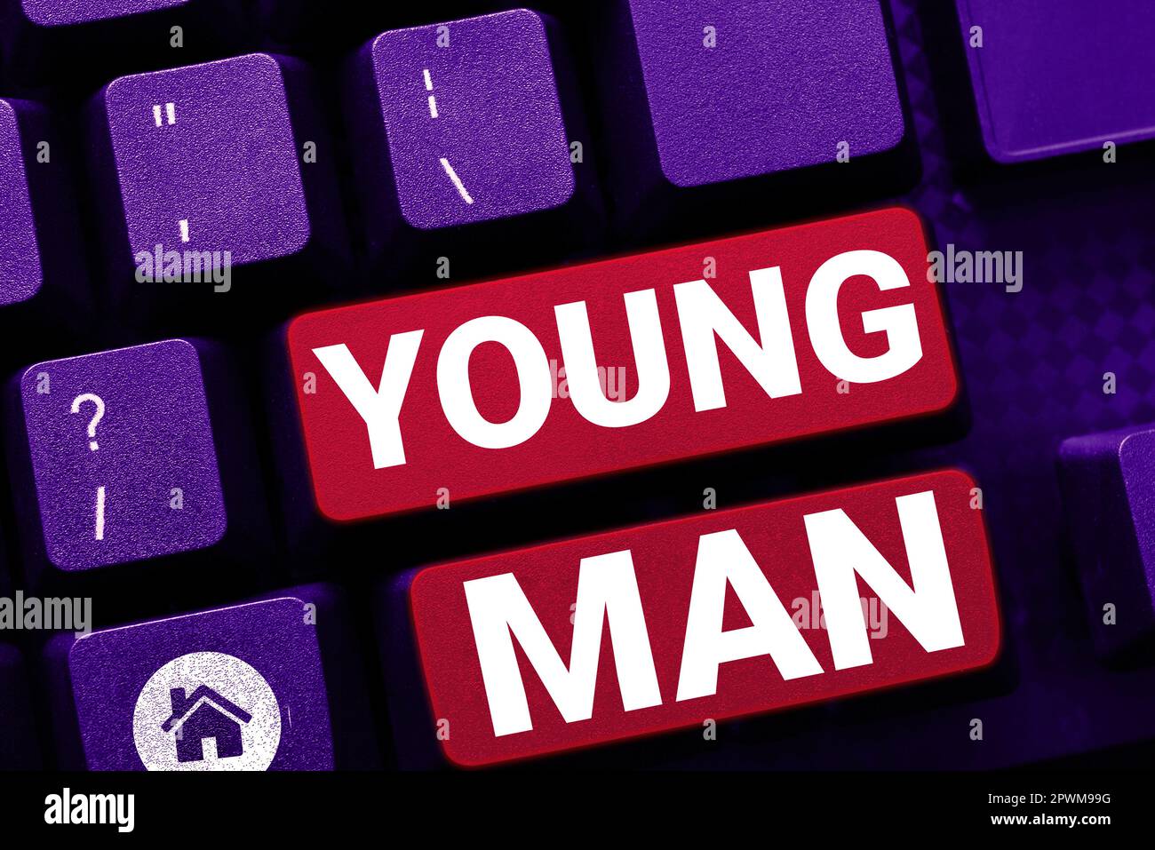 Writing displaying text Young Man, Word Written on a man who is not far ...