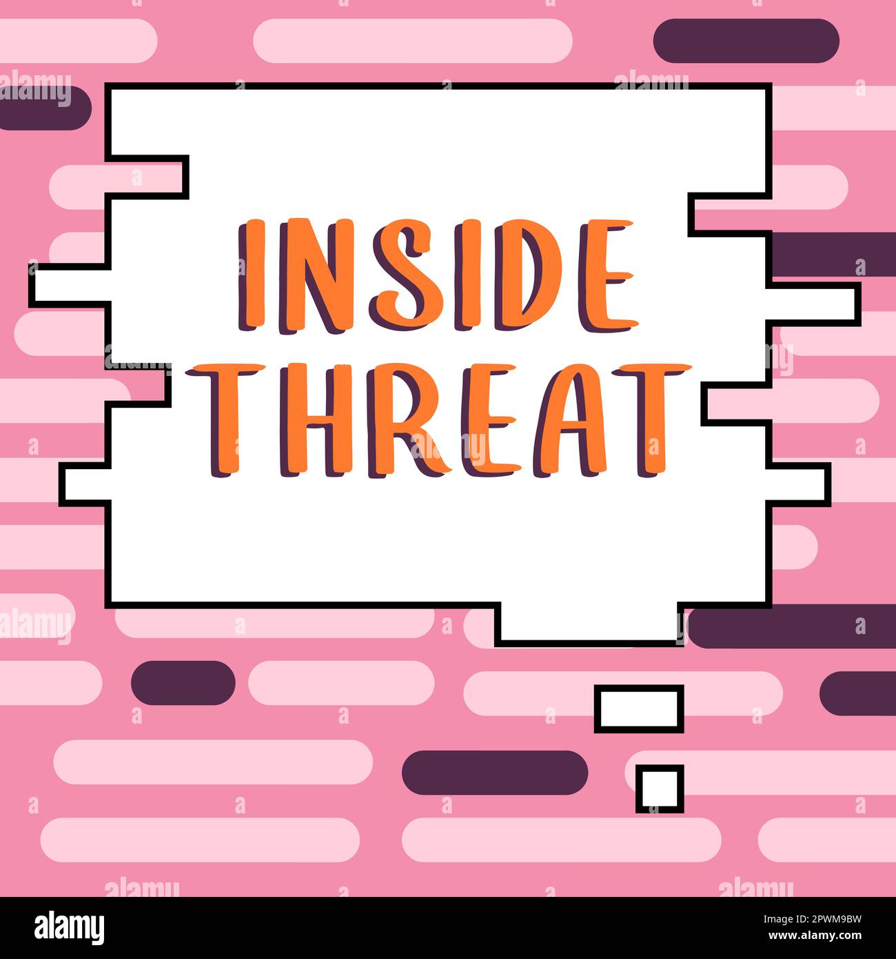 Sign displaying Inside Threat, Business showcase Information that only ...
