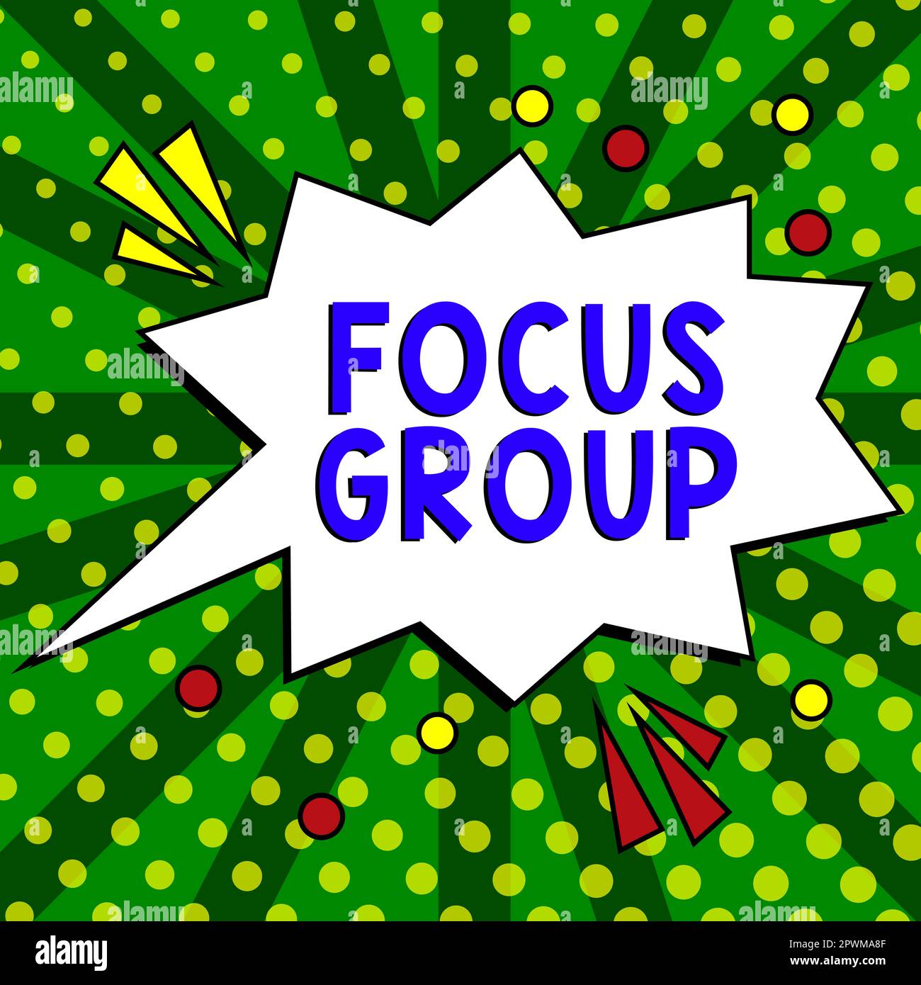 Writing displaying text Focus Group, Business overview group of people ...