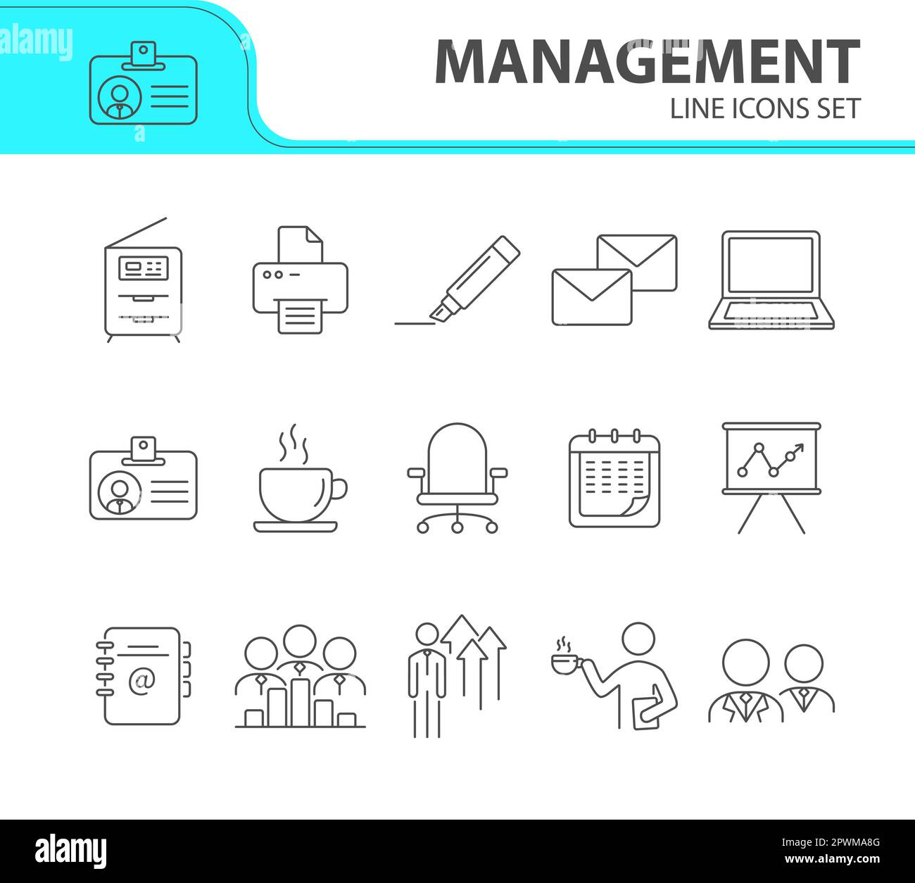 Management icon set Stock Vector Image & Art - Alamy