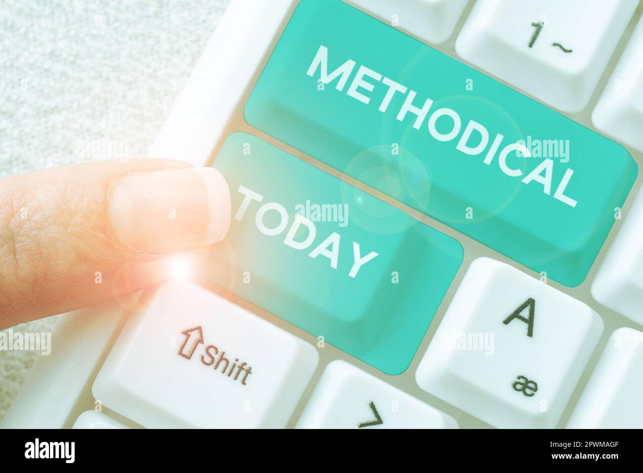 Sign displaying Methodical, Word for System of Methods used in a study ...